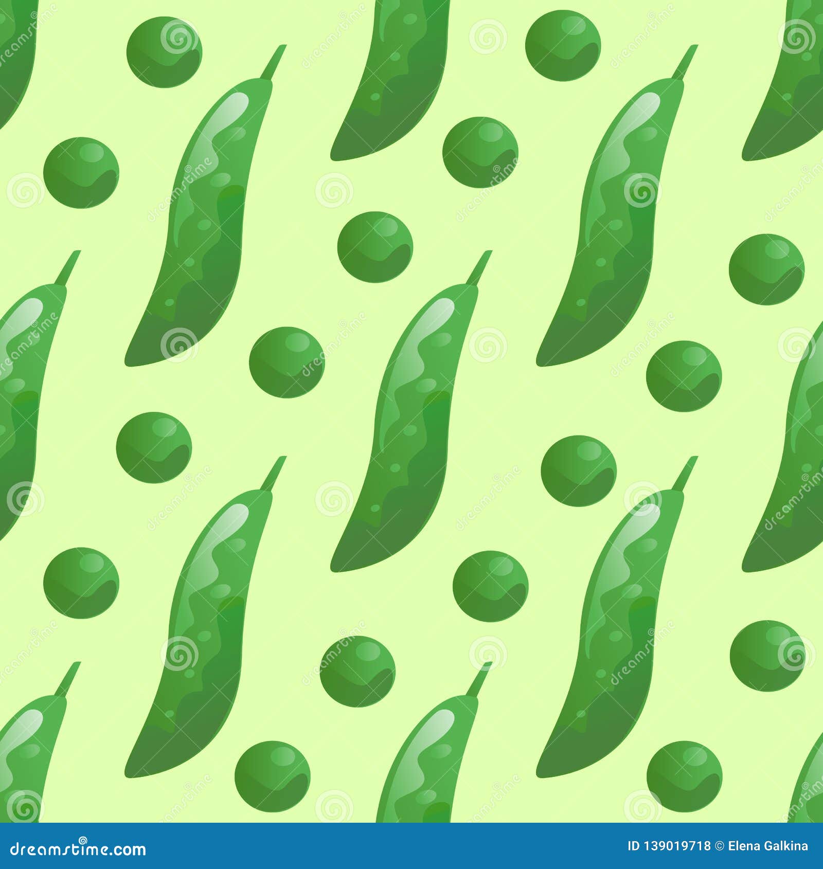 Green pea seamless pattern stock vector. Illustration of ornament ...