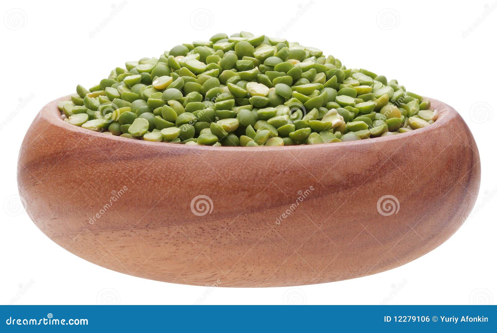 Green pea in wooden cup stock photo. Image of dish, isolated - 12279106