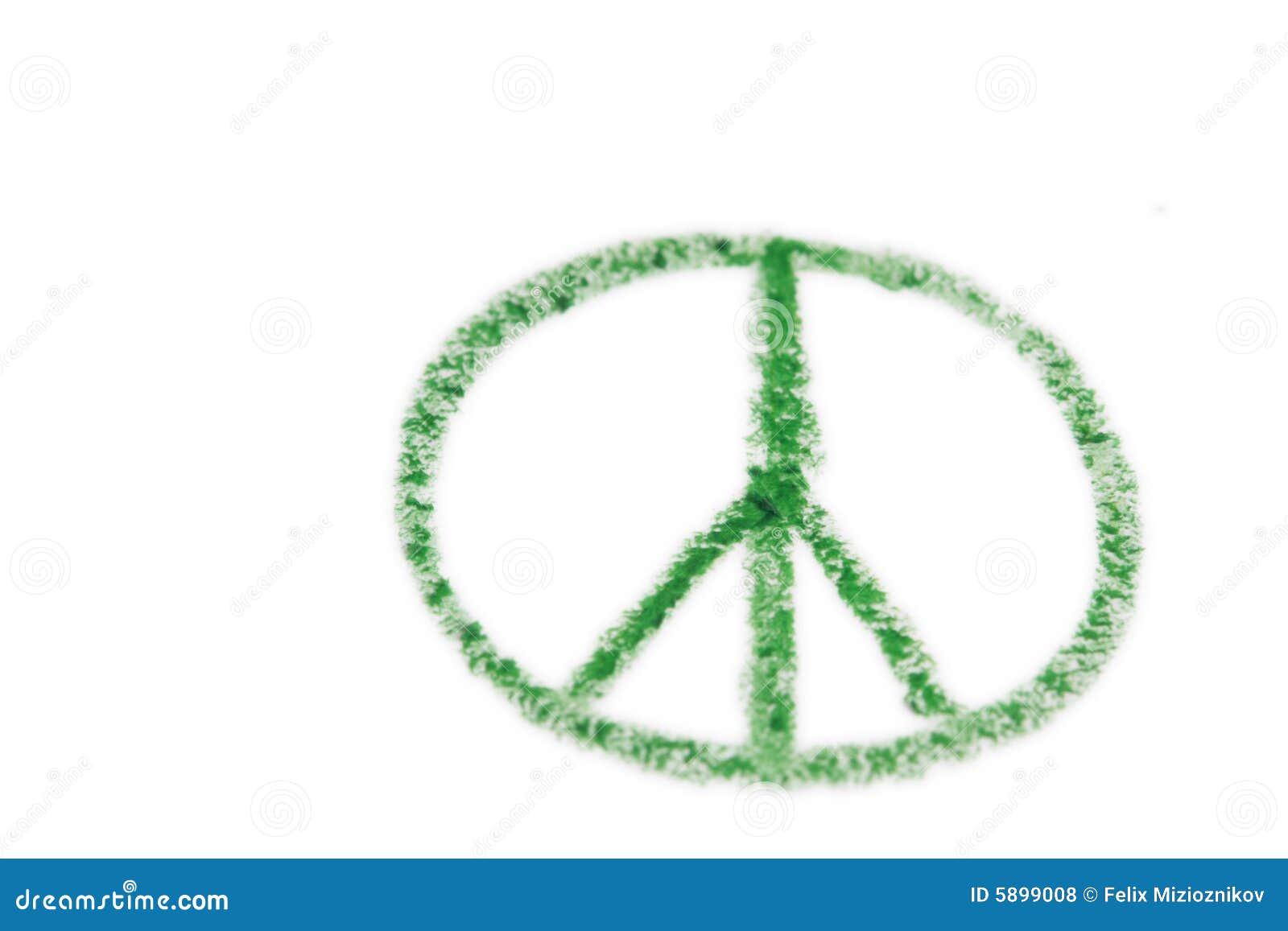 Green Peace Sign stock photo. Image of crayon, peace, isolated - 5899008