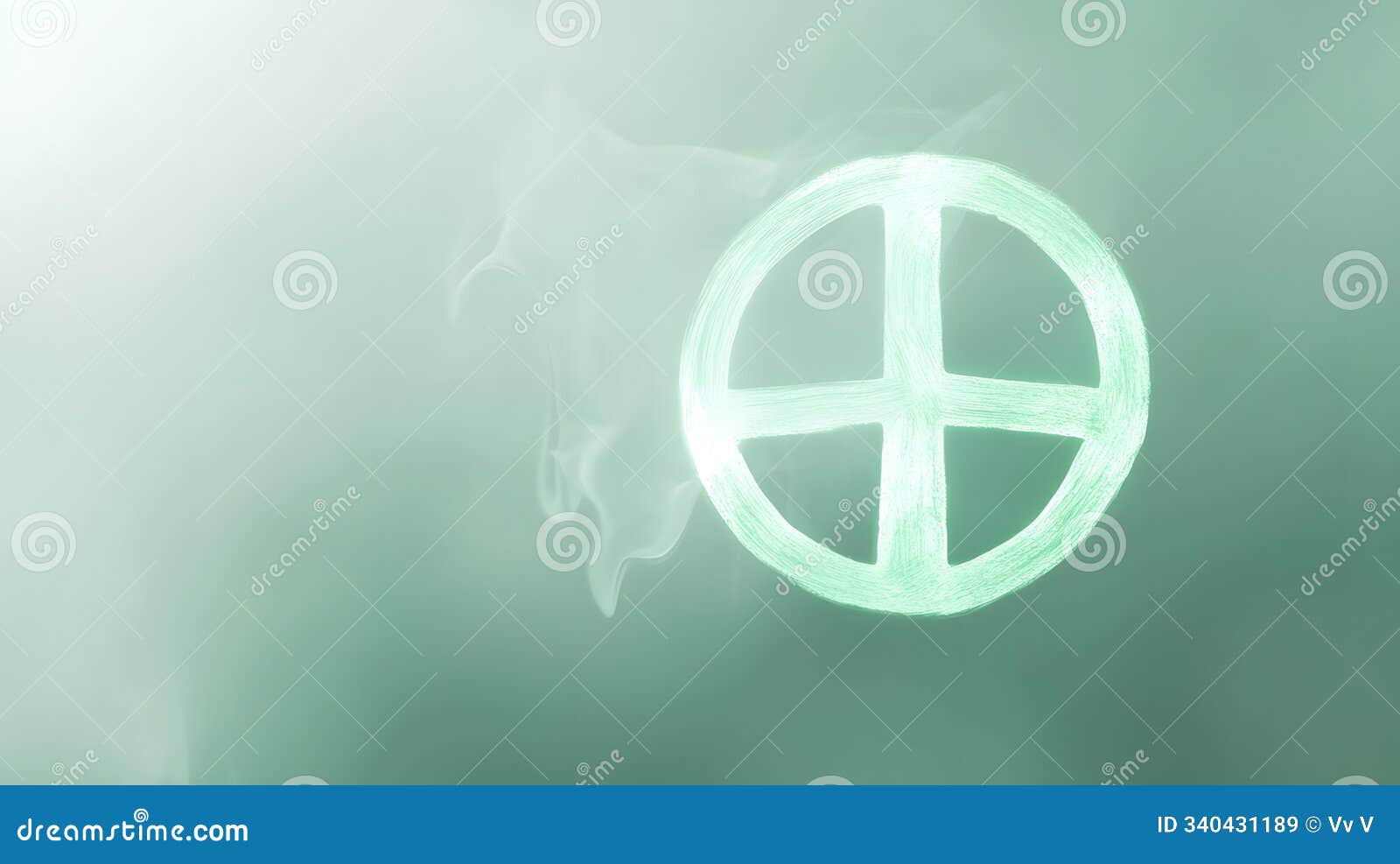 Green Peace Symbol with Smoke Effect Stock Image - Image of serene ...
