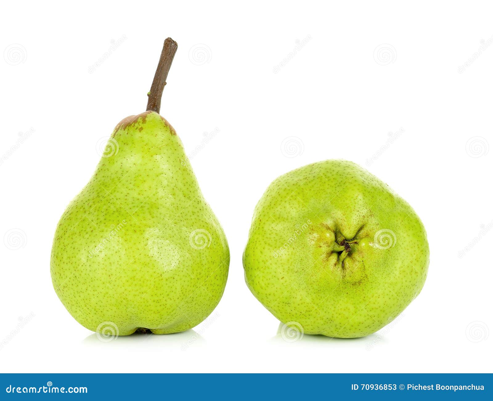 Green Pear Isolated on a White Background Stock Image - Image of ripe ...