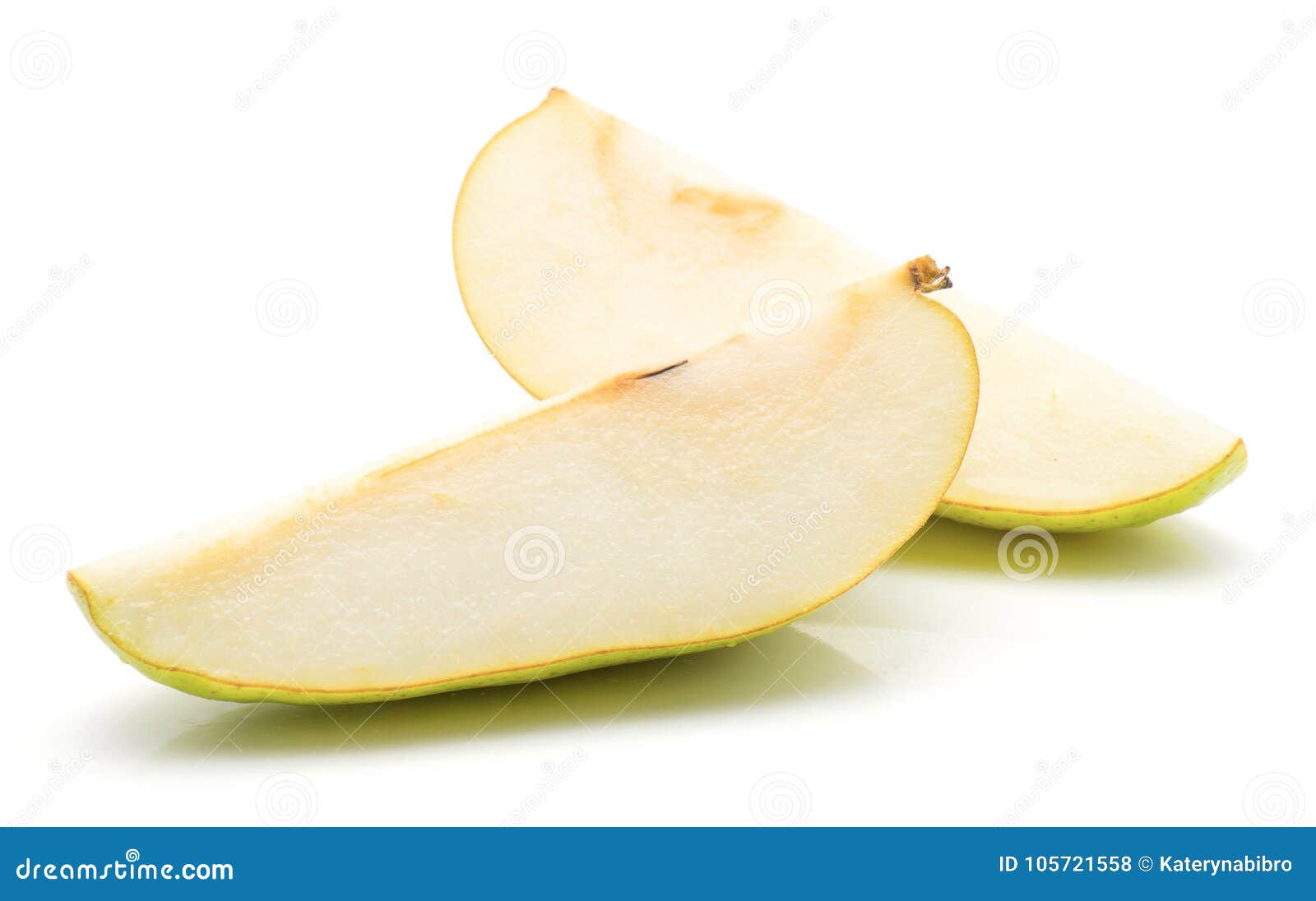 Green Pear Isolated on White Stock Photo - Image of anjou, bright ...