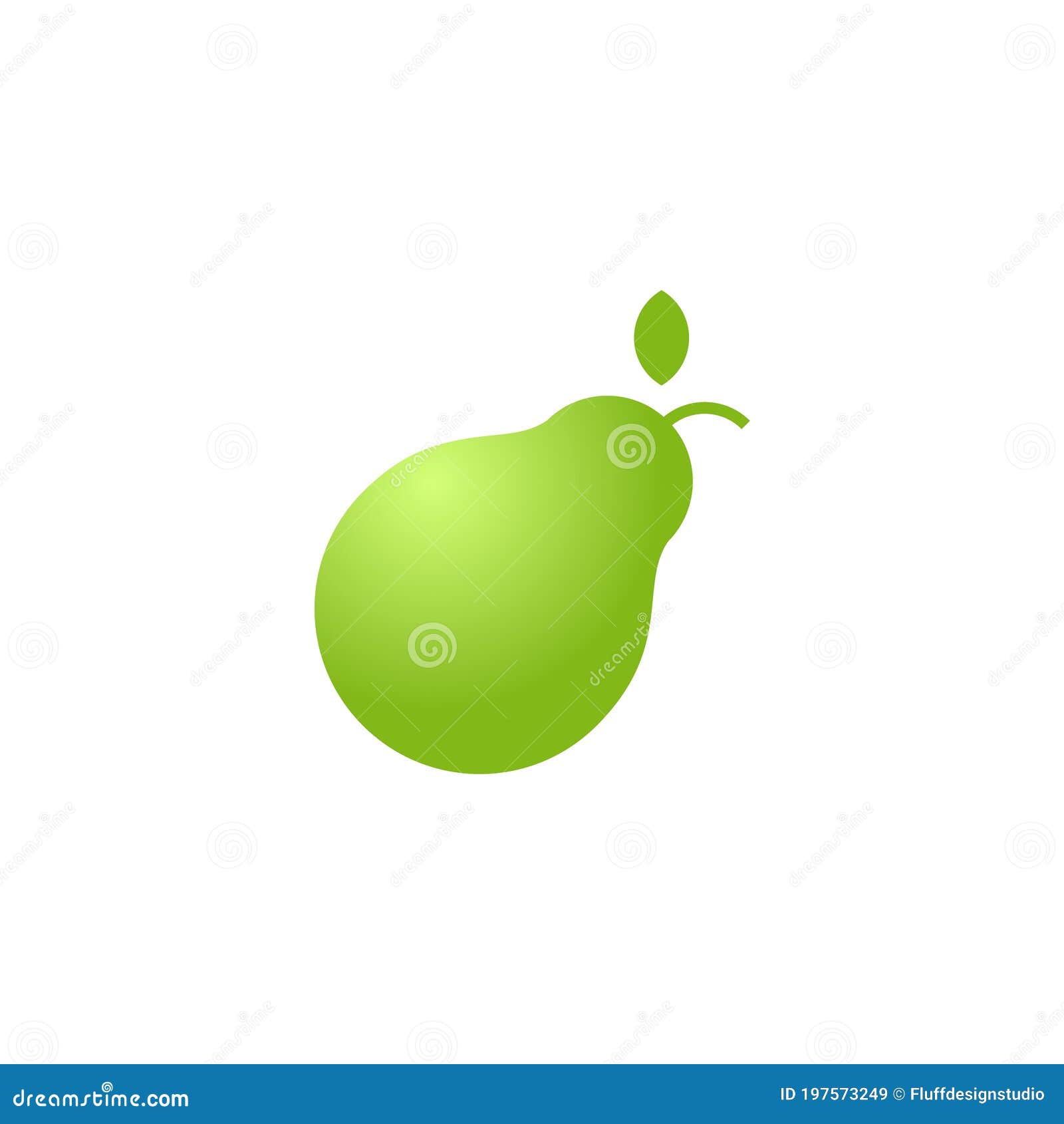 A Green Pear-shaped Logo. for Natural Products Stock Vector ...