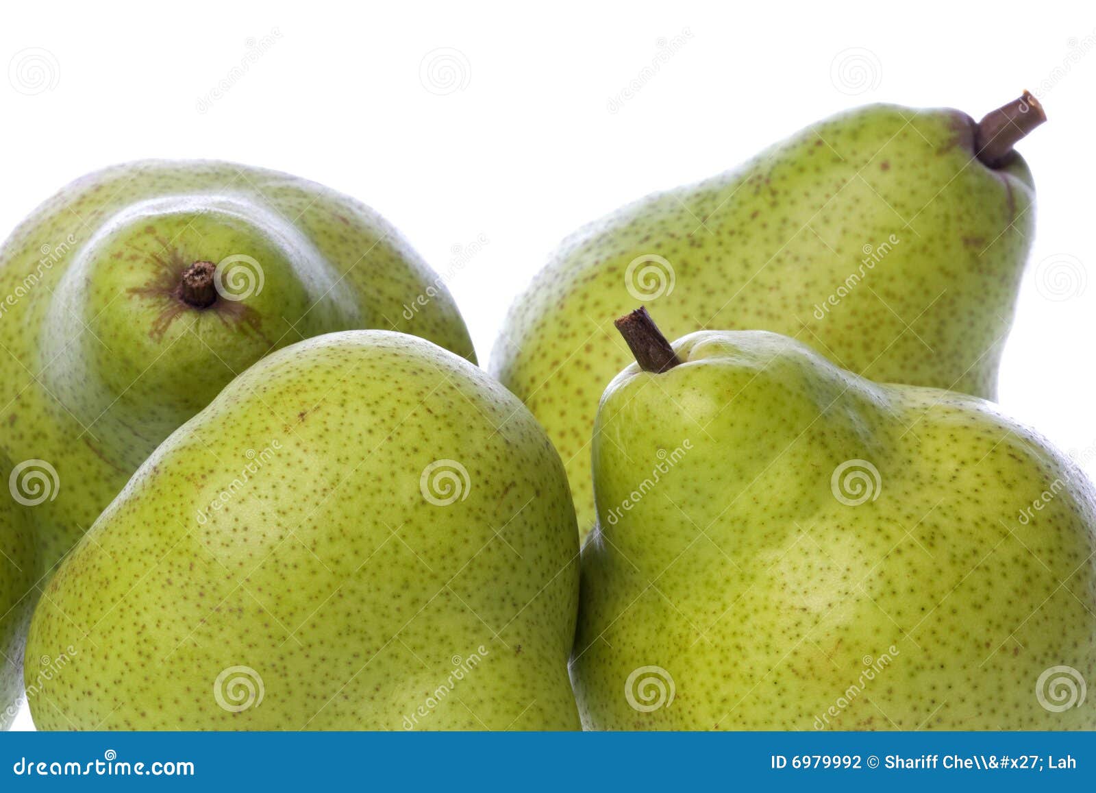 Green Pears Isolated stock photo. Image of close, fruit - 6979992