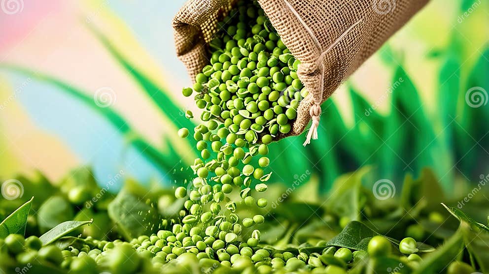 Green peas in a bag stock image. Image of diet, natural - 327616495