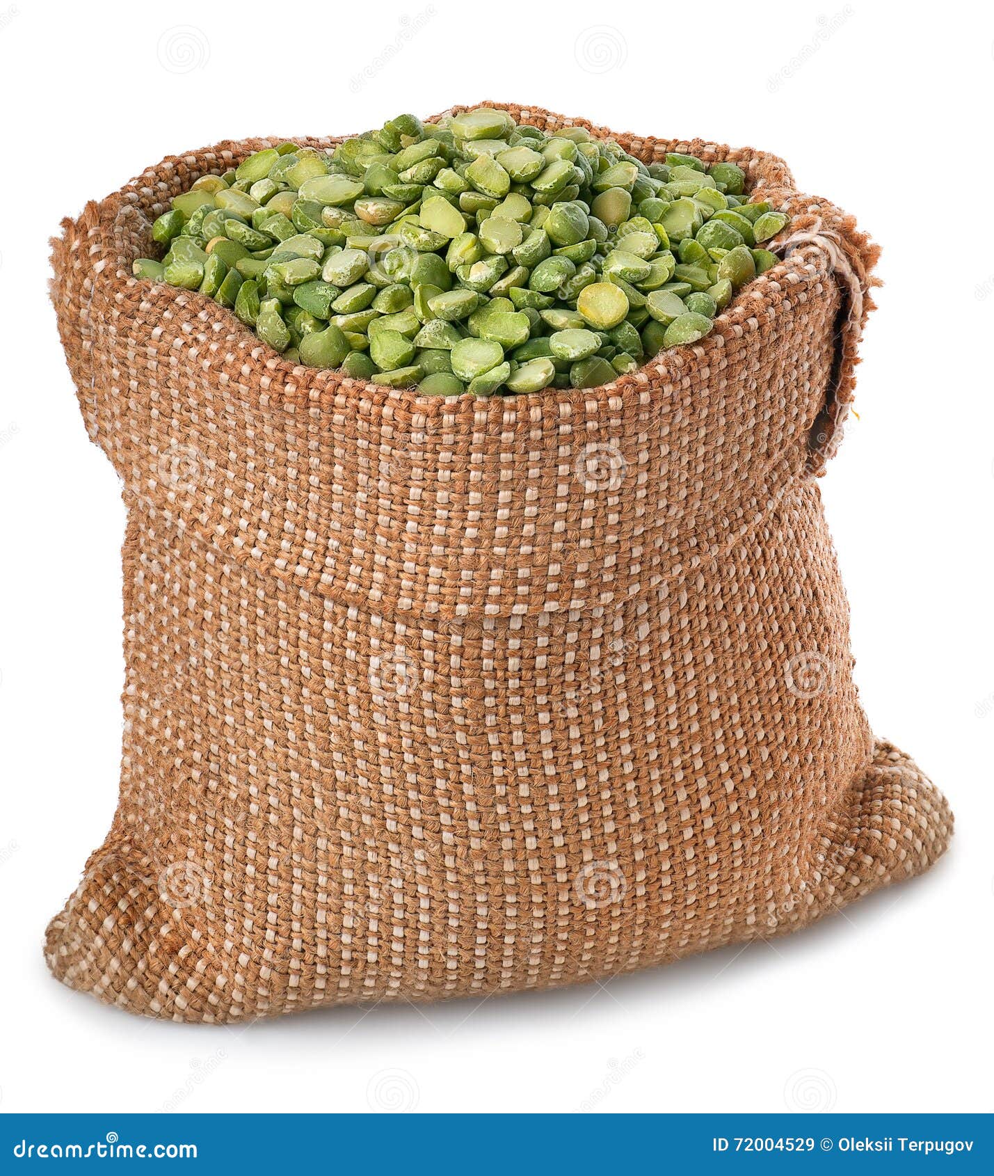 Green Peas in Bag Isolated on White Stock Image - Image of container ...