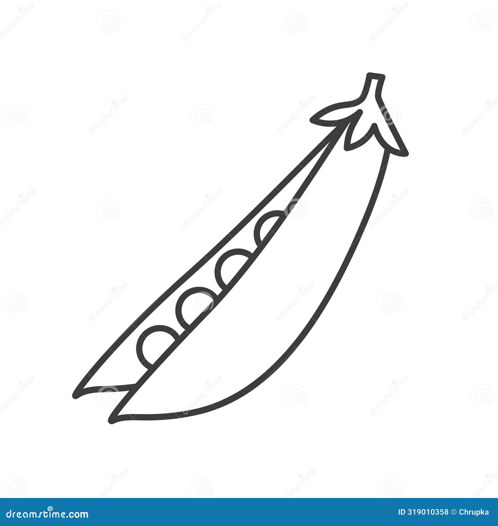 Green peas outline icon stock vector. Illustration of black - 319010358