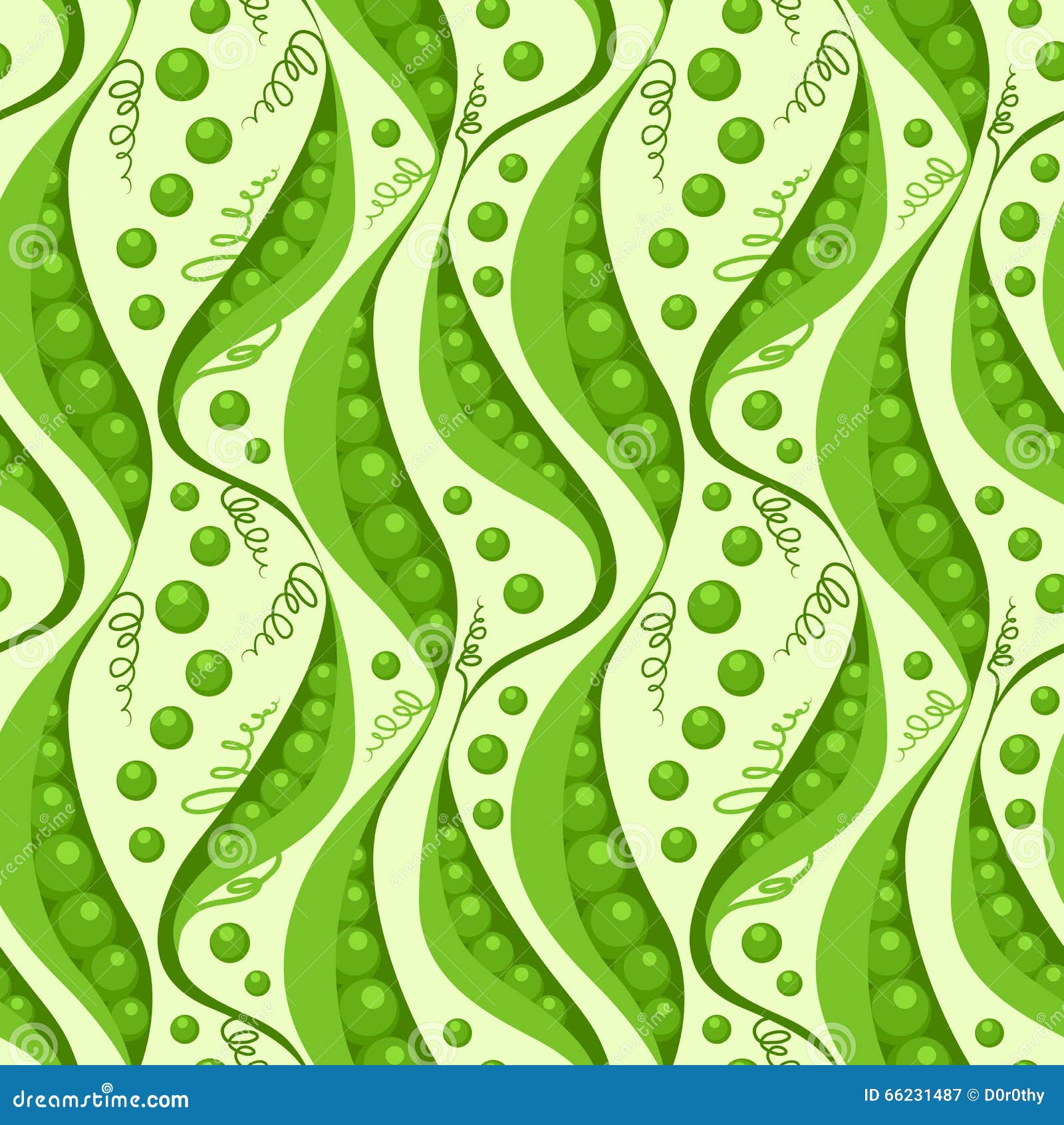 Green Peas Seamless Pattern Background Stock Vector - Illustration of ...