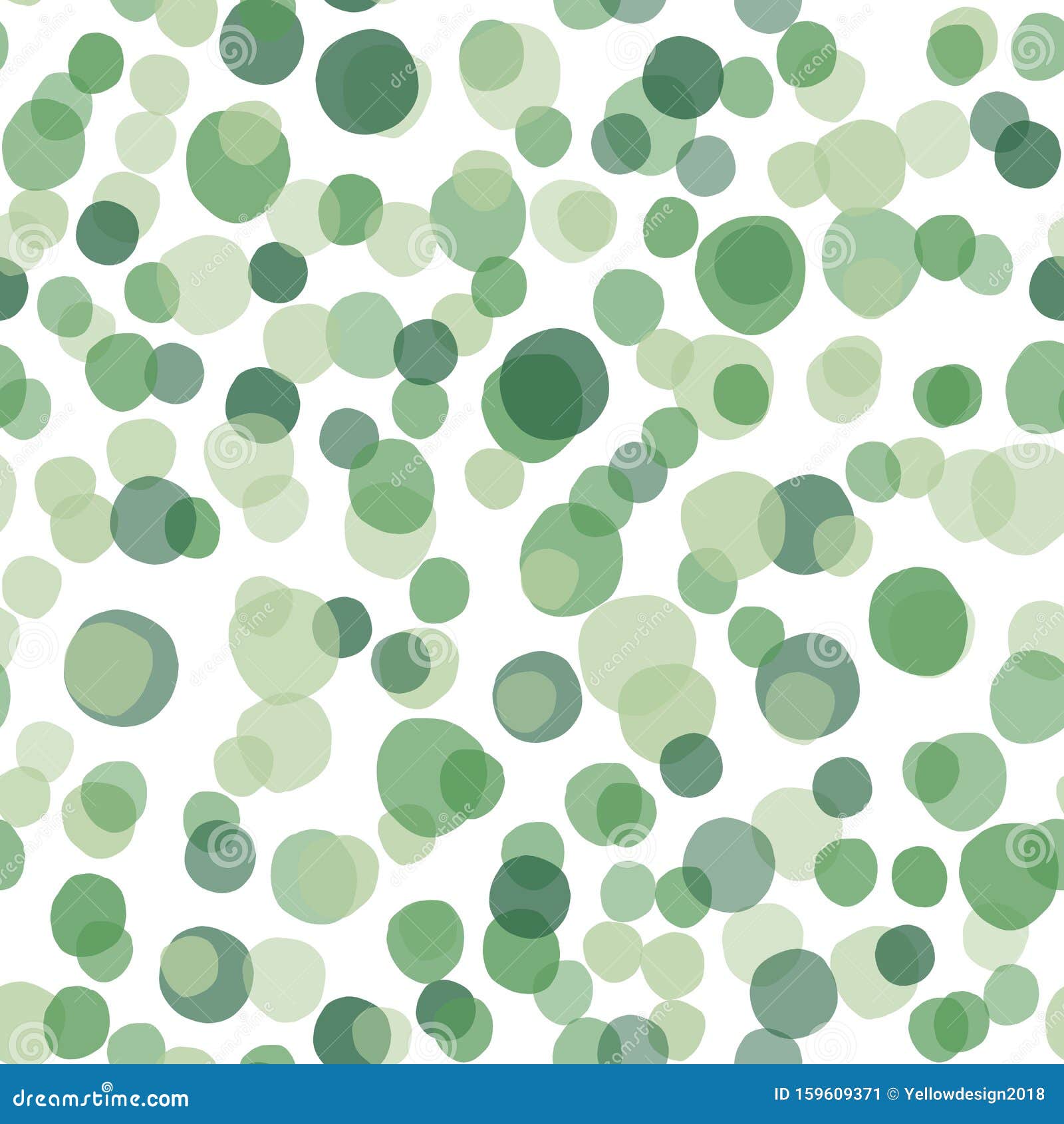 Green Pebble Seamless Pattern on White Background. Random Geometric ...