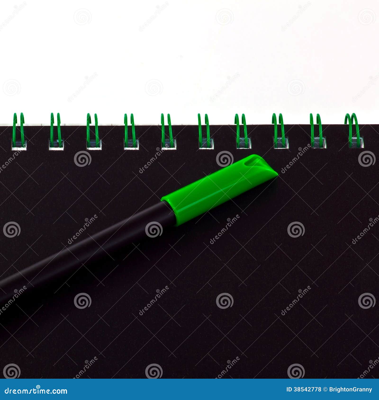 Green pen and notebook stock photo. Image of note, green - 38542778