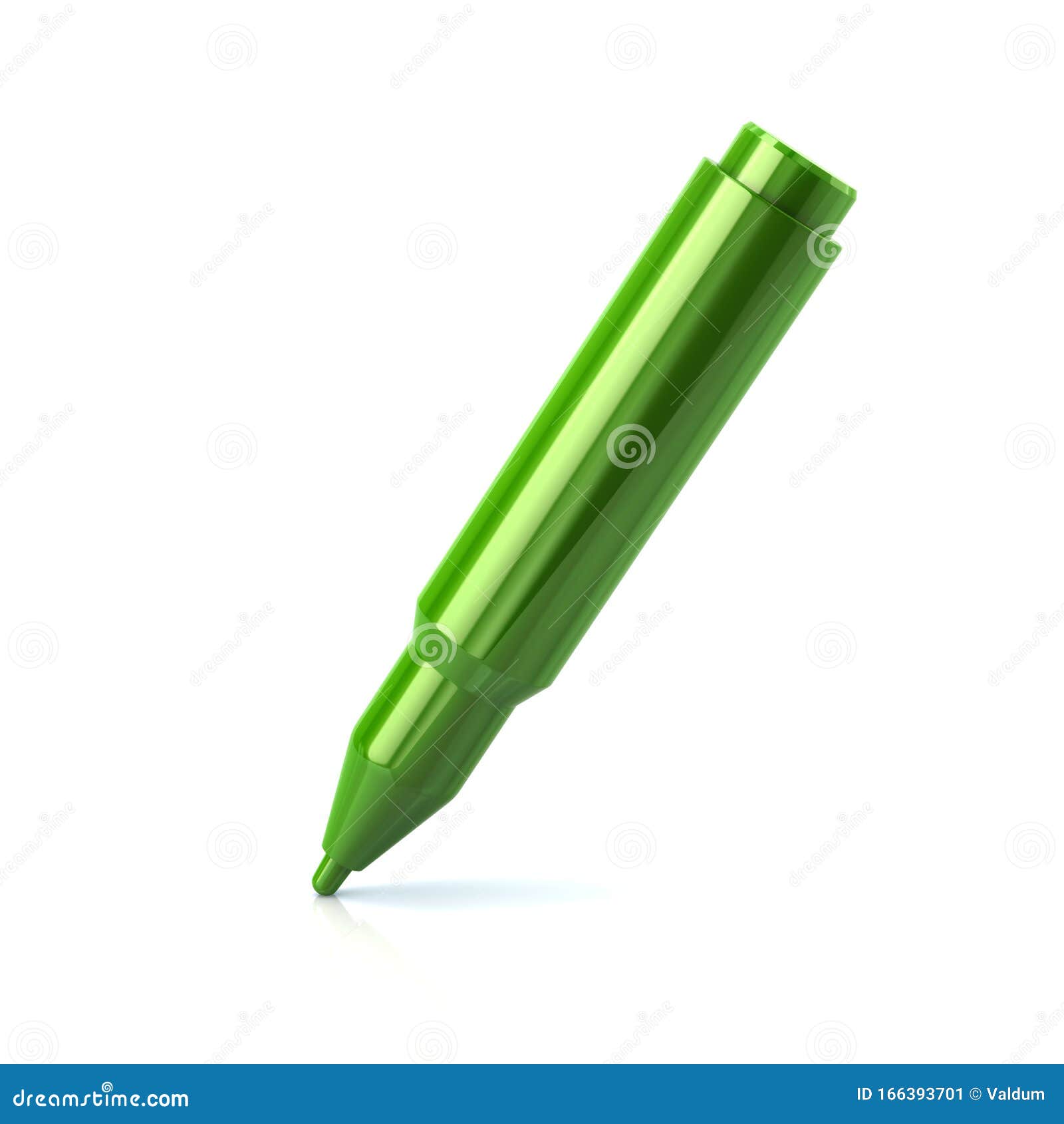 Green Pen Writing on a White Paper Stock Illustration - Illustration of ...