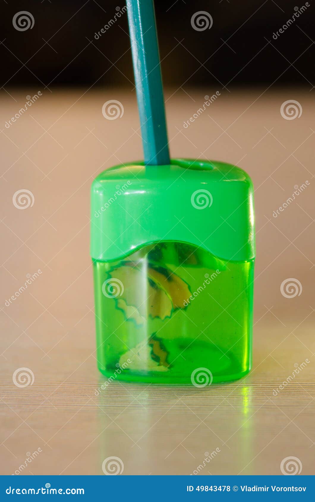 Green Pencil Sharpener Sharpening the Green Pencil Stock Photo - Image ...