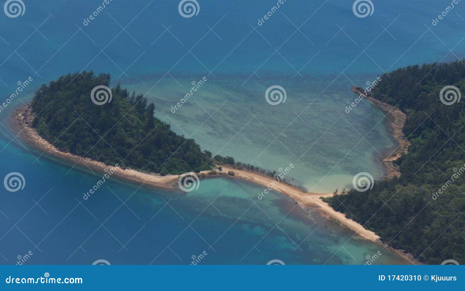 A Green Peninsula in the Ocean Stock Photo - Image of green, surrounded ...