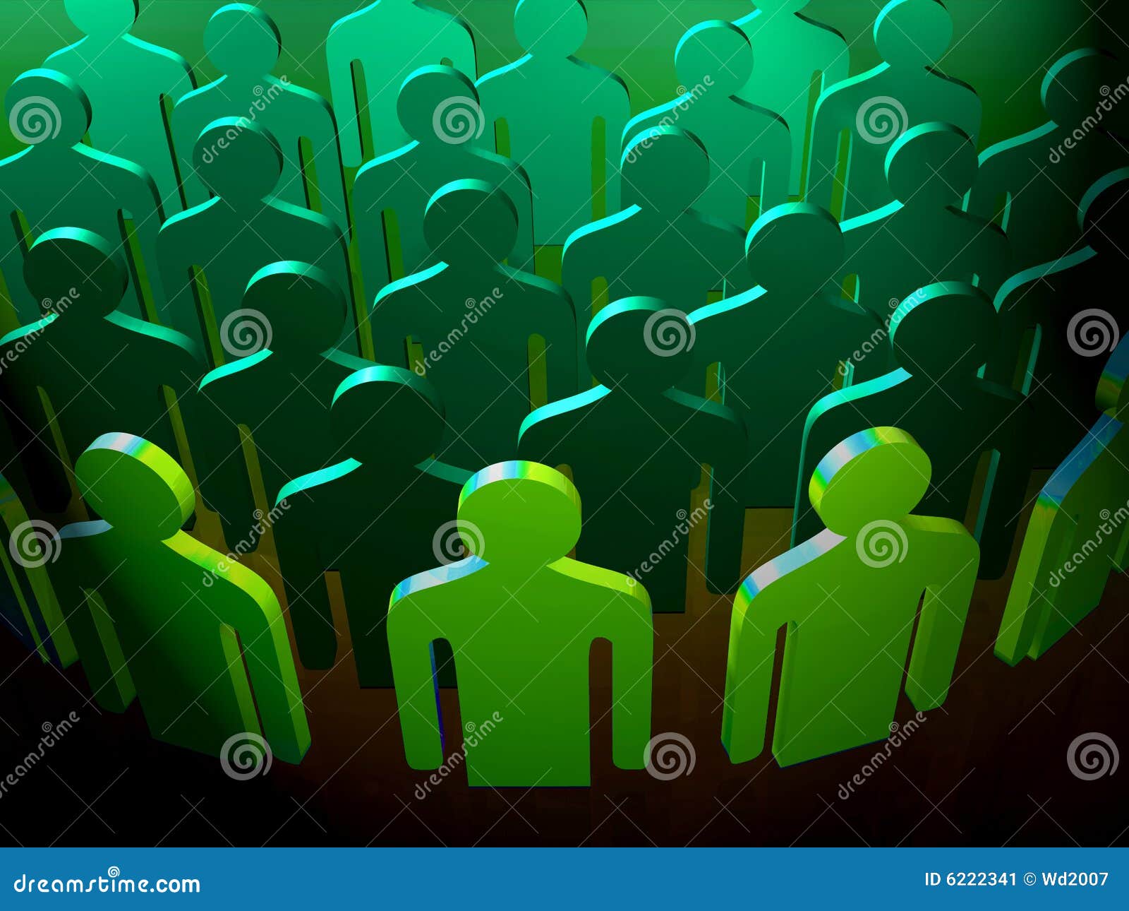 Green people formation stock illustration. Illustration of member - 6222341