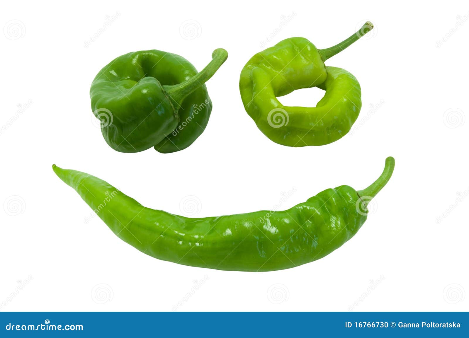 Green peper in smile stock photo. Image of cayenne, full - 16766730