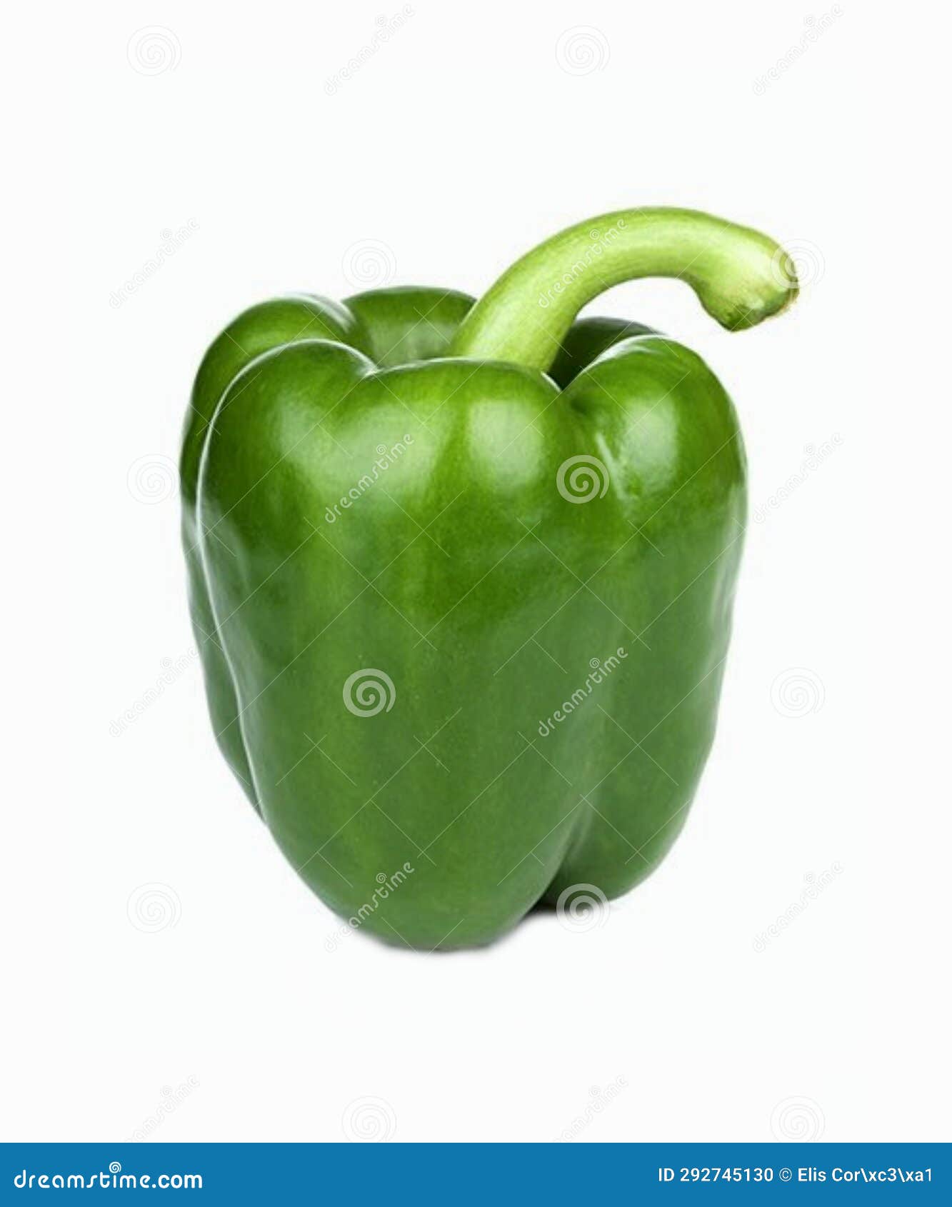 Green Pepper (Capsicum Annuum) Isolated on White Background. Stock ...