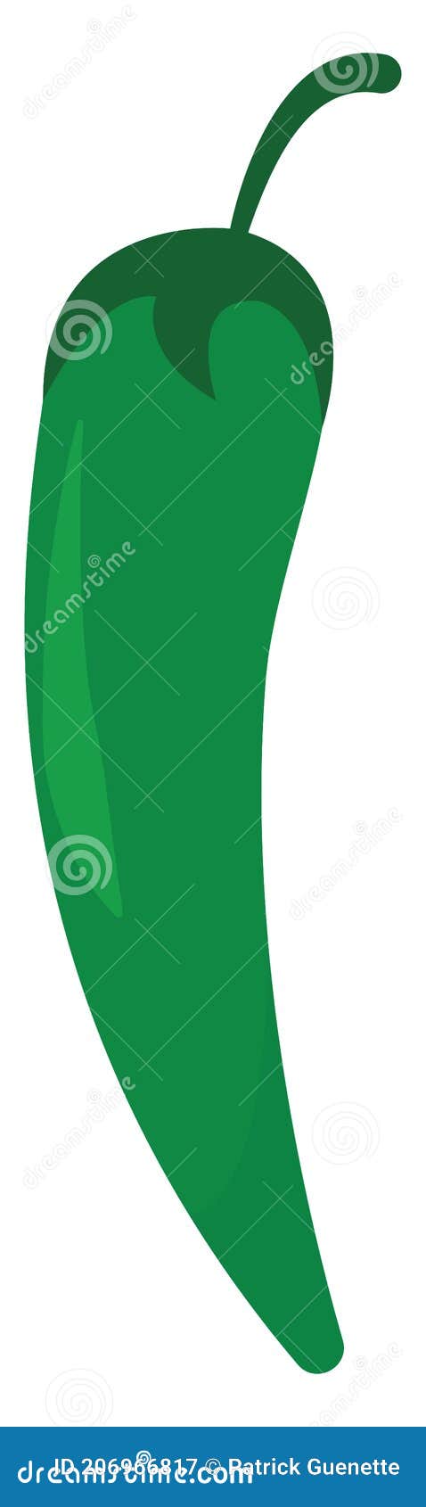 Green Pepper, Illustration, Vector Stock Vector - Illustration of ...