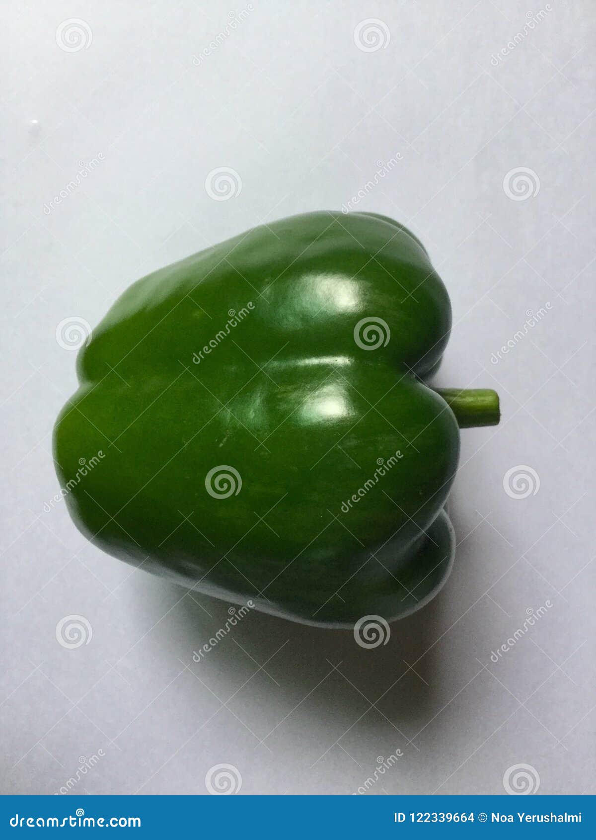 Green Pepper . Single. stock photo. Image of bell, foods - 122339664