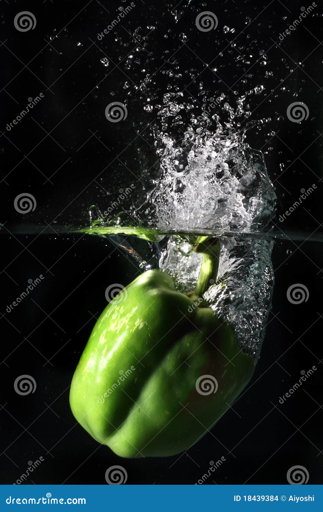 Green pepper splash stock photo. Image of water, fruit - 18439384