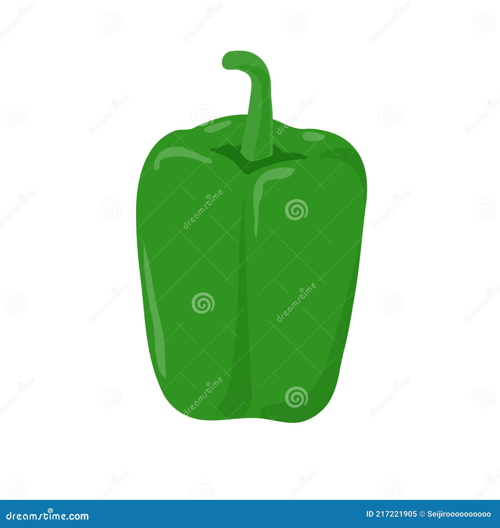Green pepper stock vector. Illustration of vector, object - 217221905