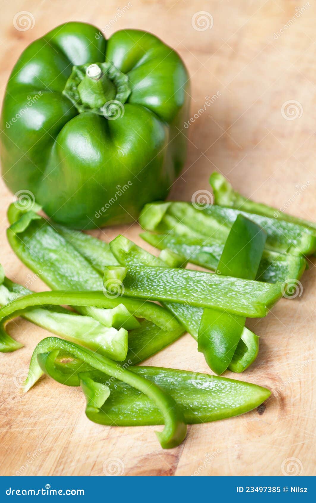 Green Pepper Vegetable stock image. Image of fresh, sliced - 23497385