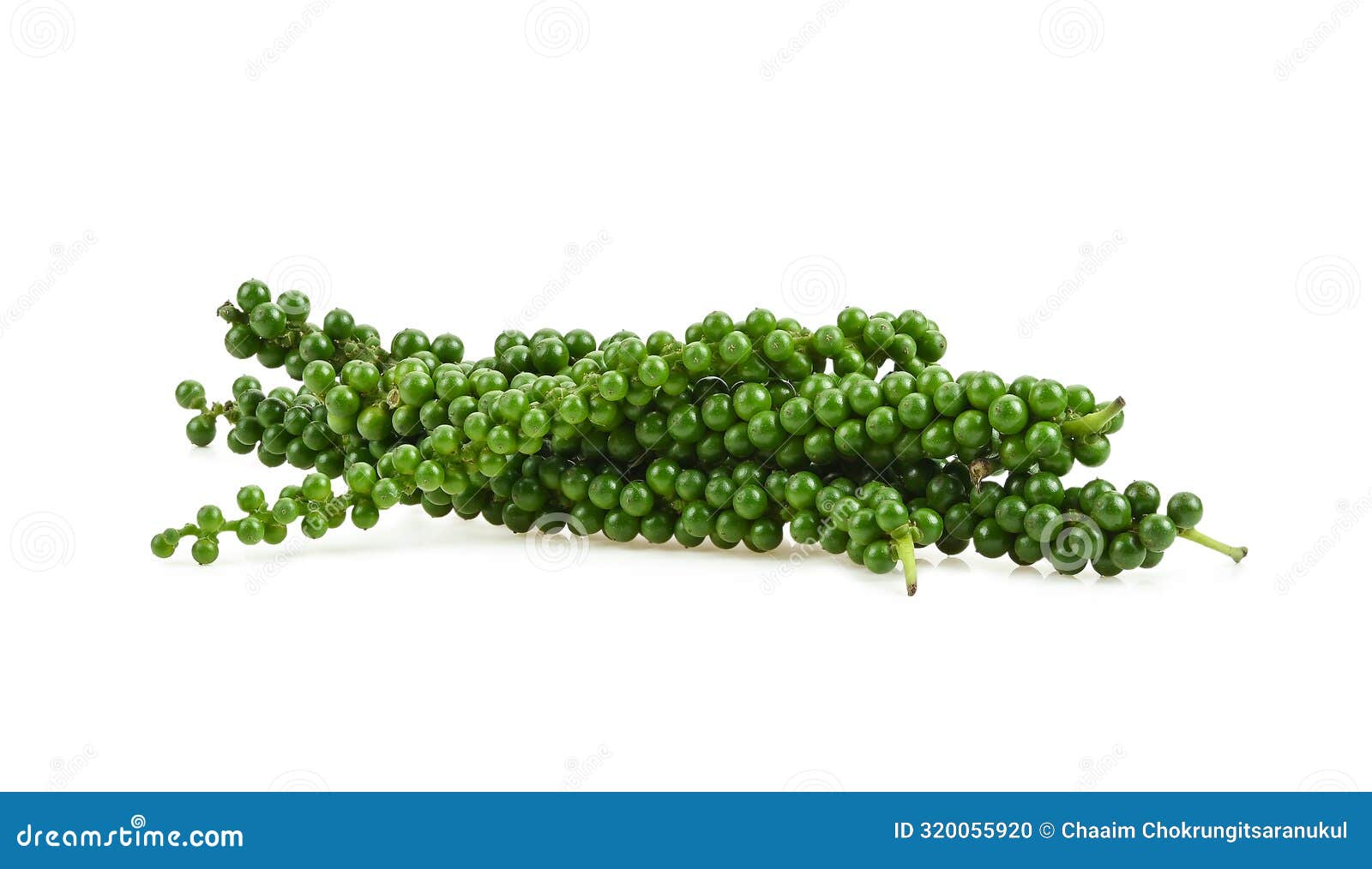 Raw Green Peppercorn Isolate on White Background Stock Photo - Image of ...