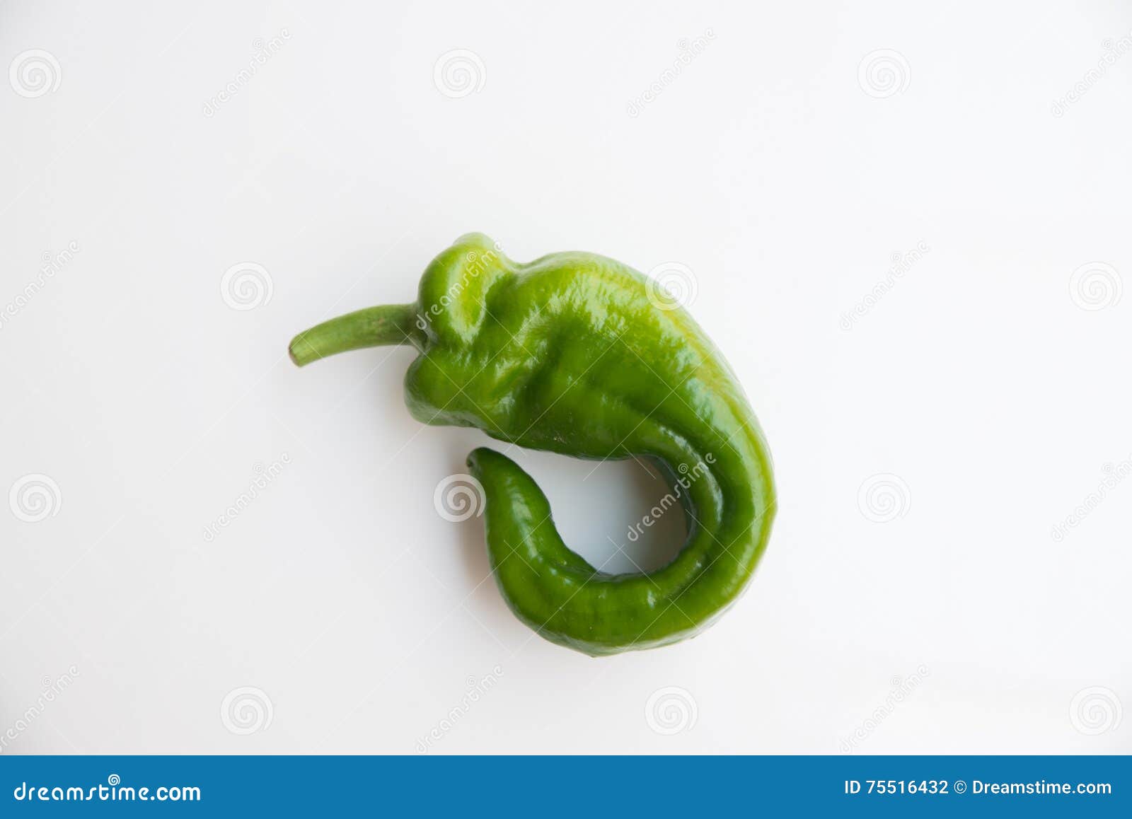 A green pepperoni stock photo. Image of isolated, color - 75516432