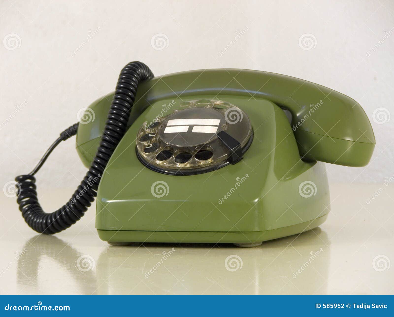 Green Phone stock photo. Image of analog, earpiece, dial - 585952
