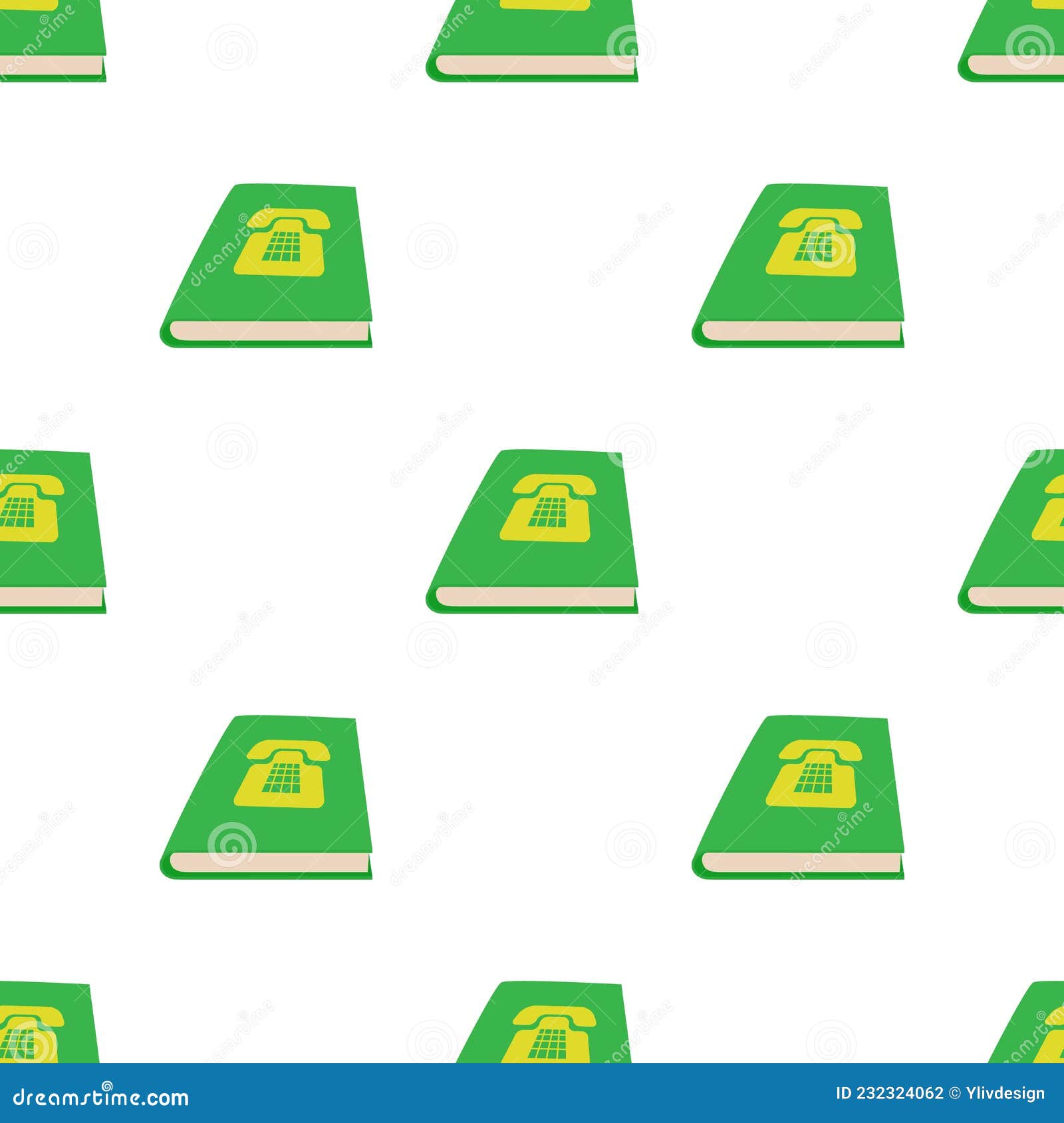 Green Phone Book Pattern Seamless Vector Stock Vector - Illustration of ...