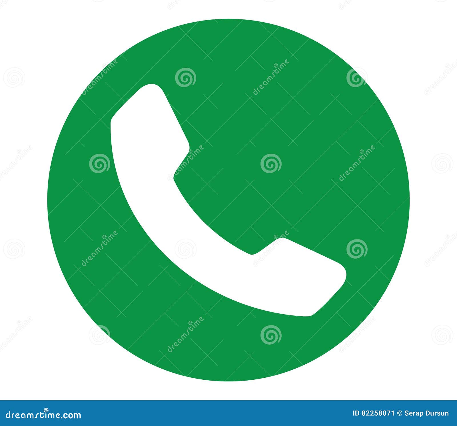 Green Phone Icon stock illustration. Illustration of colorful - 82258071