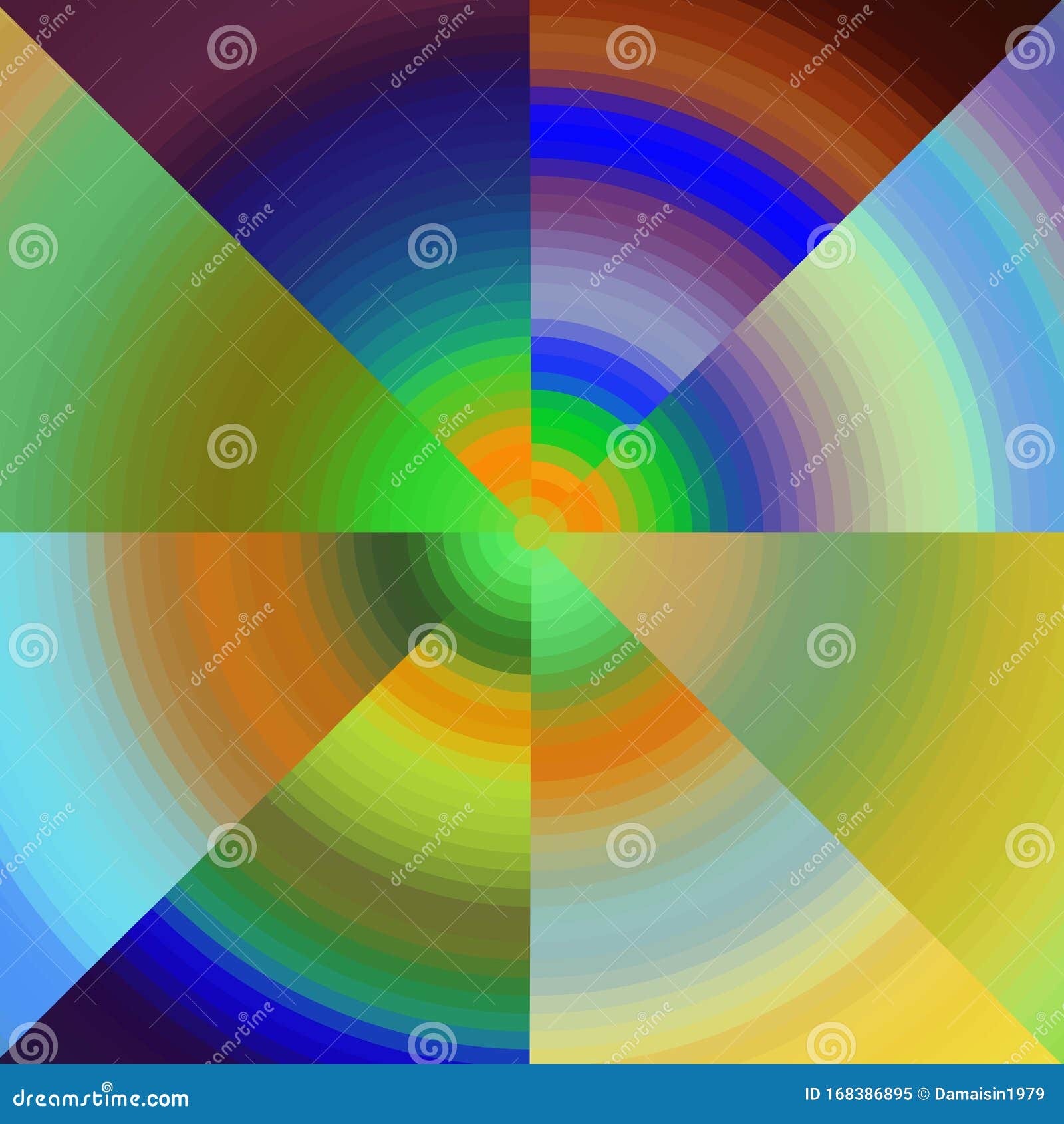 Green Phosphorescent Red Orange Circular Pixel Circle Shapes, Glass ...