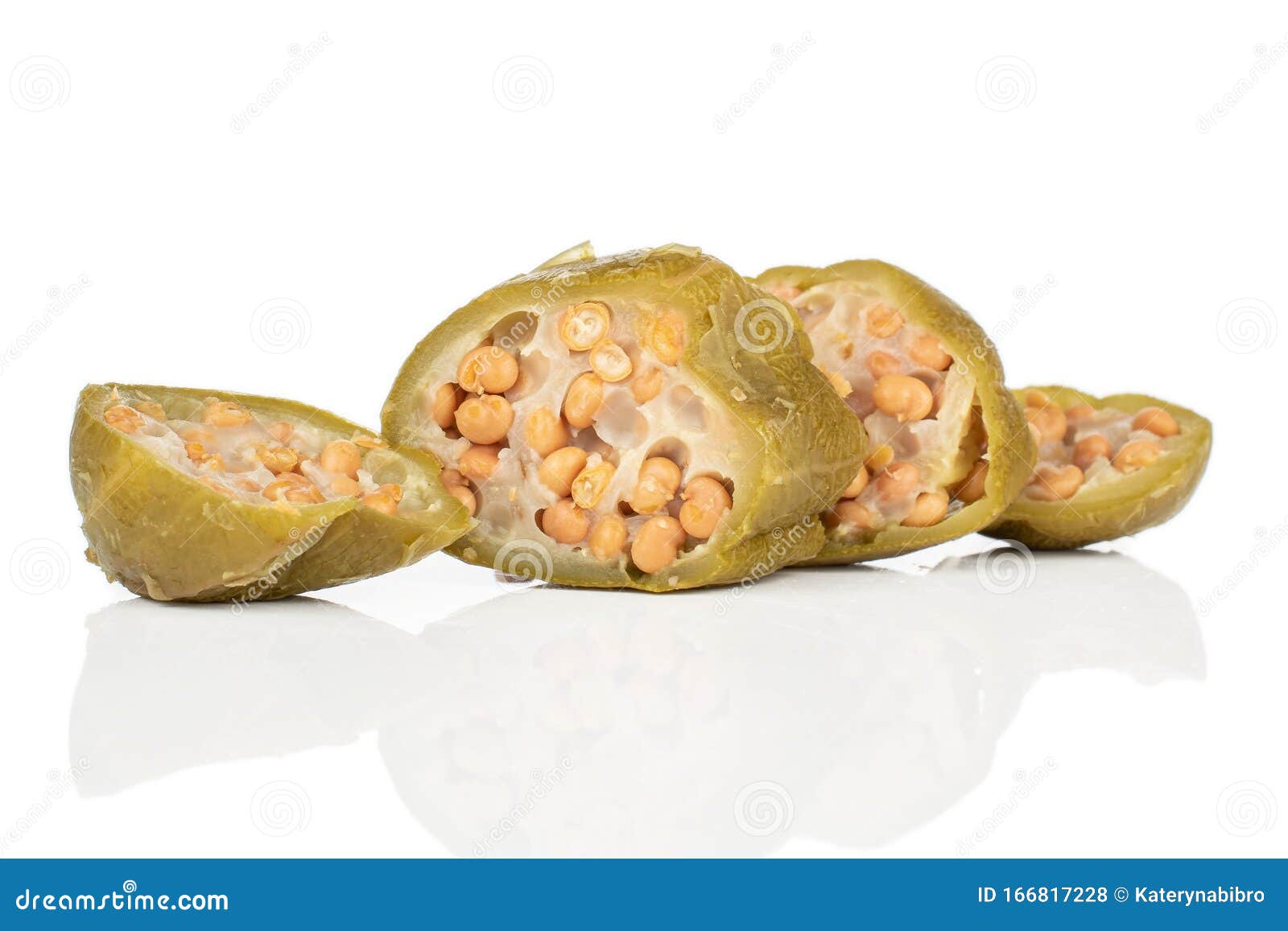 Green Pickled Caper Isolated on White Stock Photo - Image of four ...