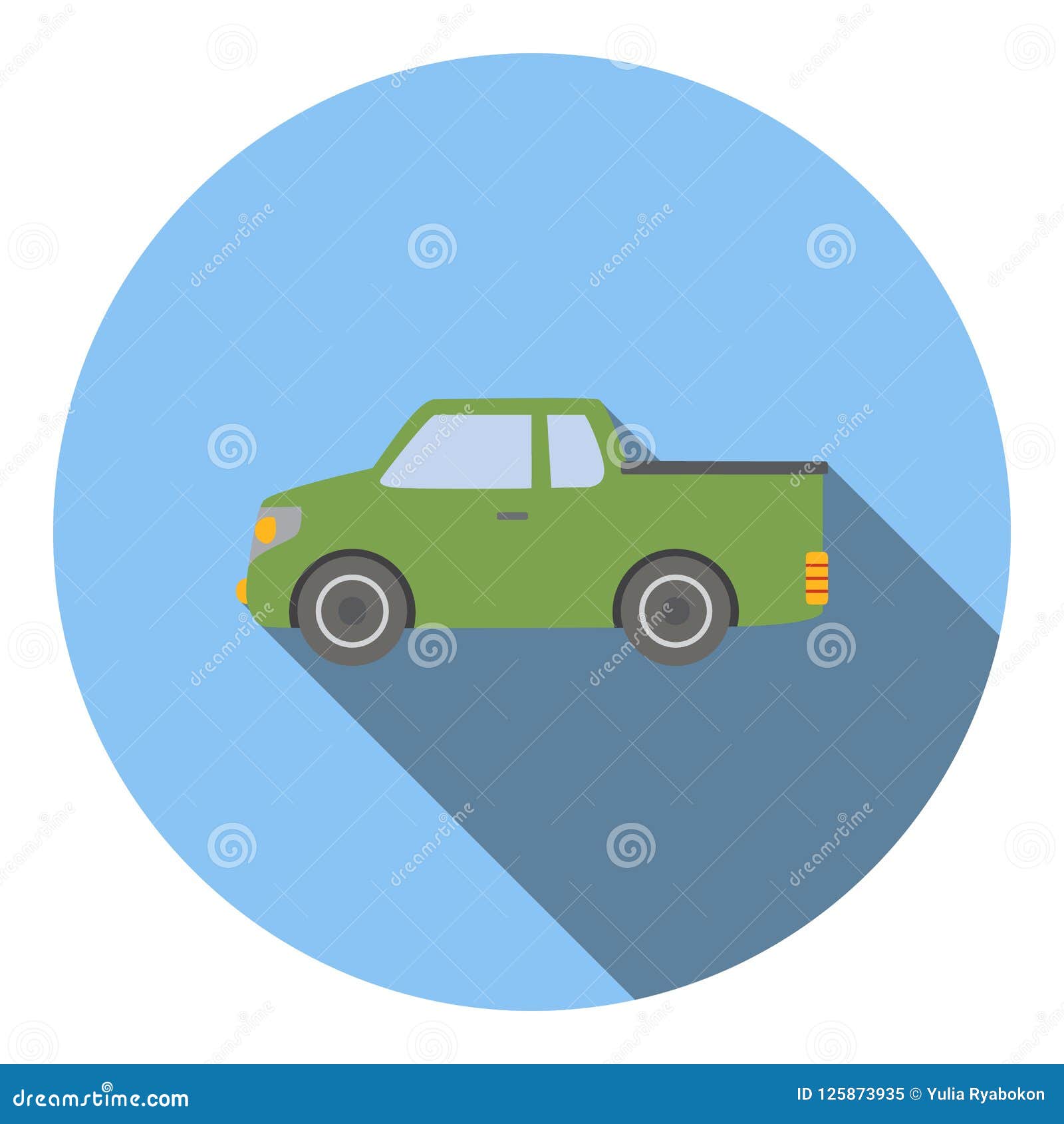 Pickup icon, flat style stock illustration. Illustration of symbol ...