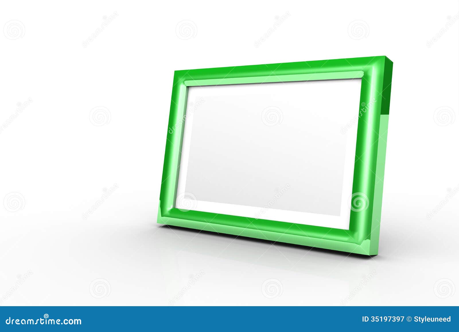 Green picture frame stock illustration. Illustration of isolated - 35197397
