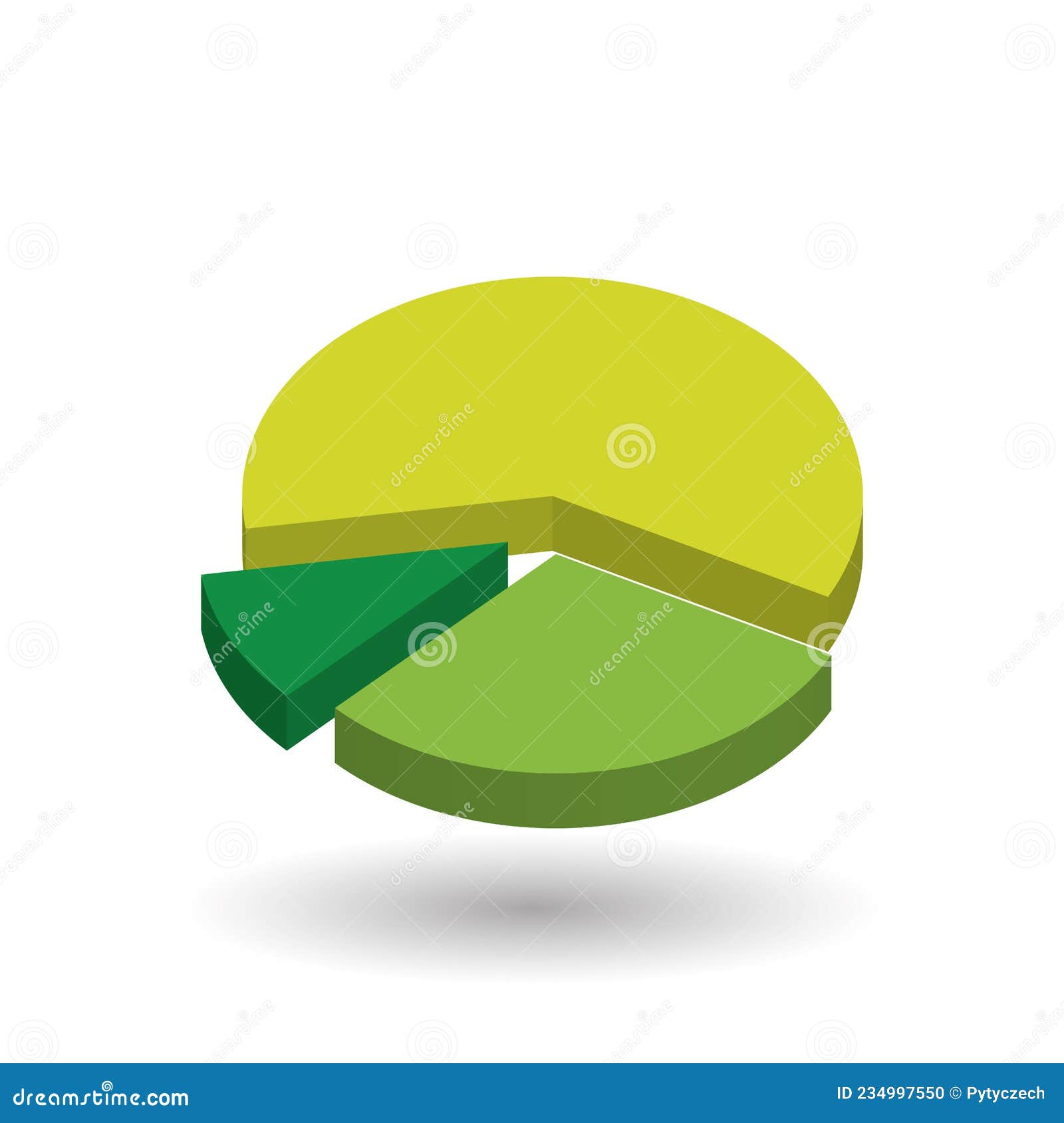 Green Pie Chart Design Element Stock Vector - Illustration of finance ...