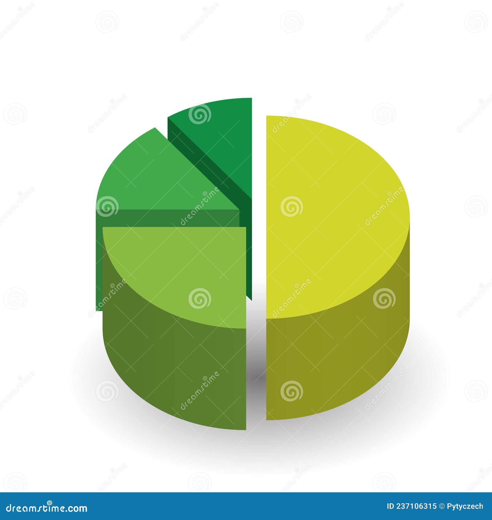 Green Pie Chart Design Element Stock Vector - Illustration of abstract ...