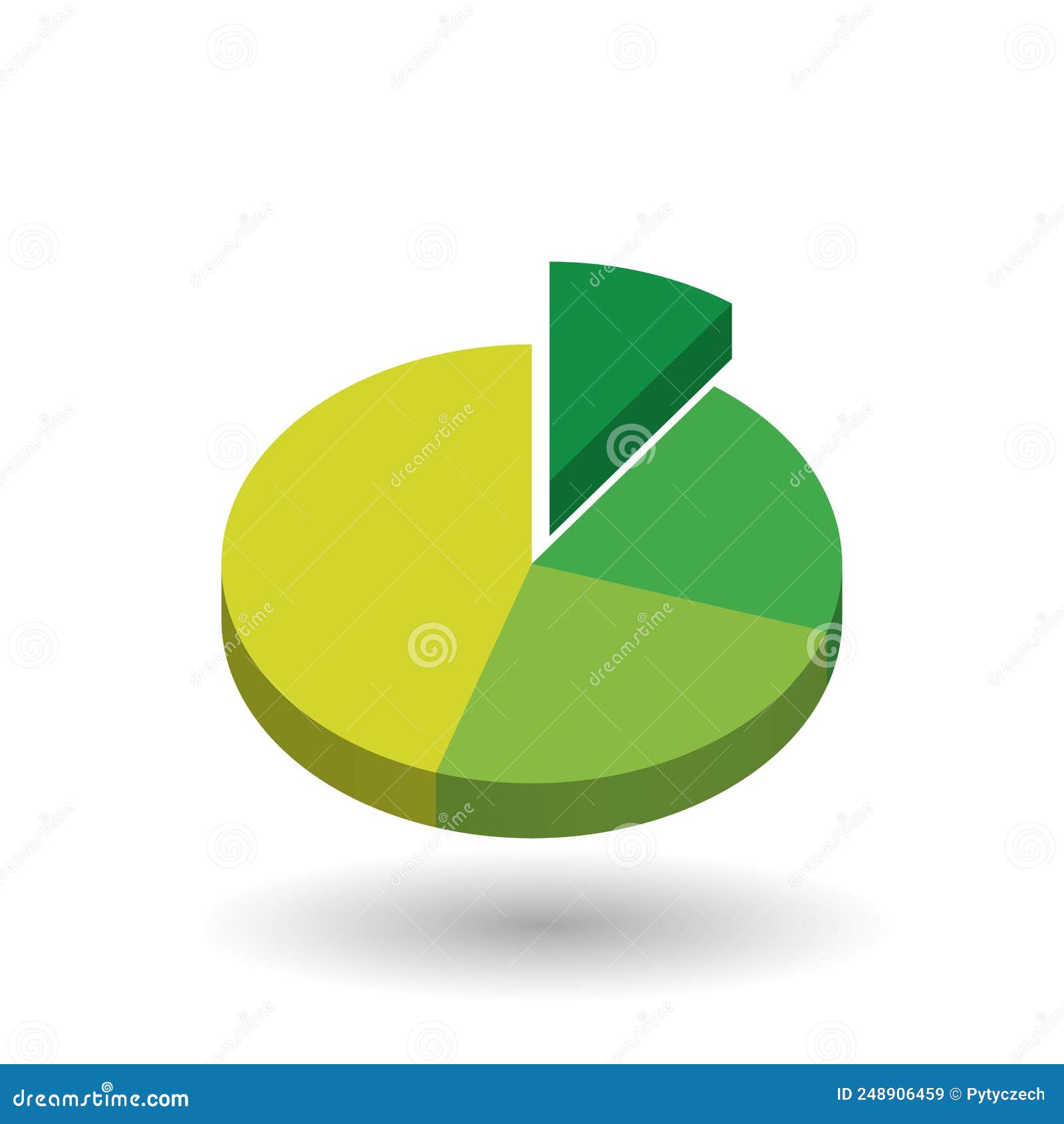 Green Pie Chart Design Element Stock Vector - Illustration of modern ...