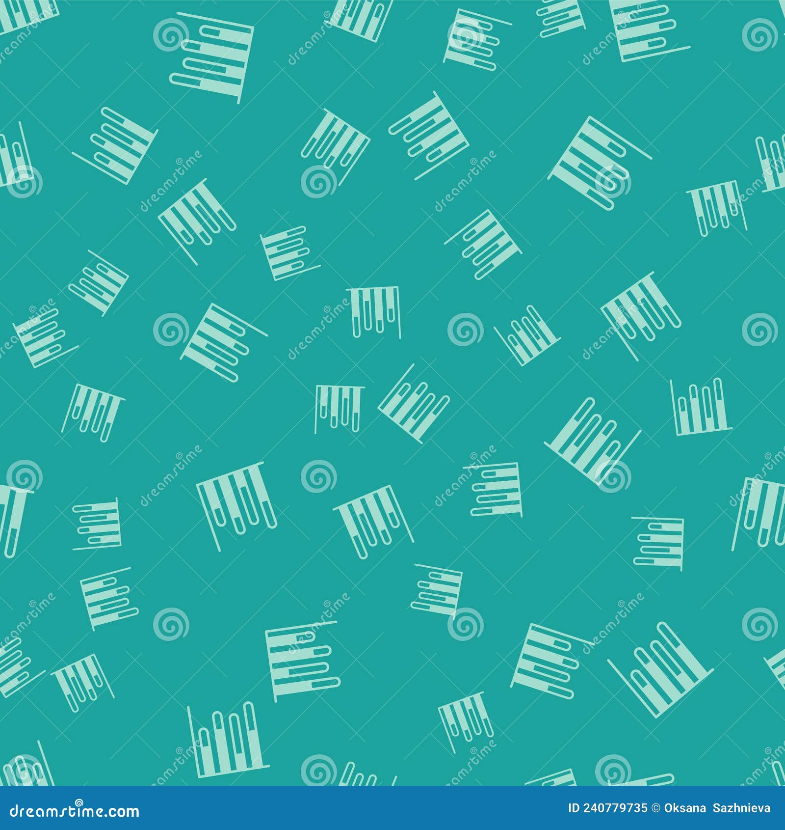 Green Pie Chart Infographic Icon Isolated Seamless Pattern on Green ...