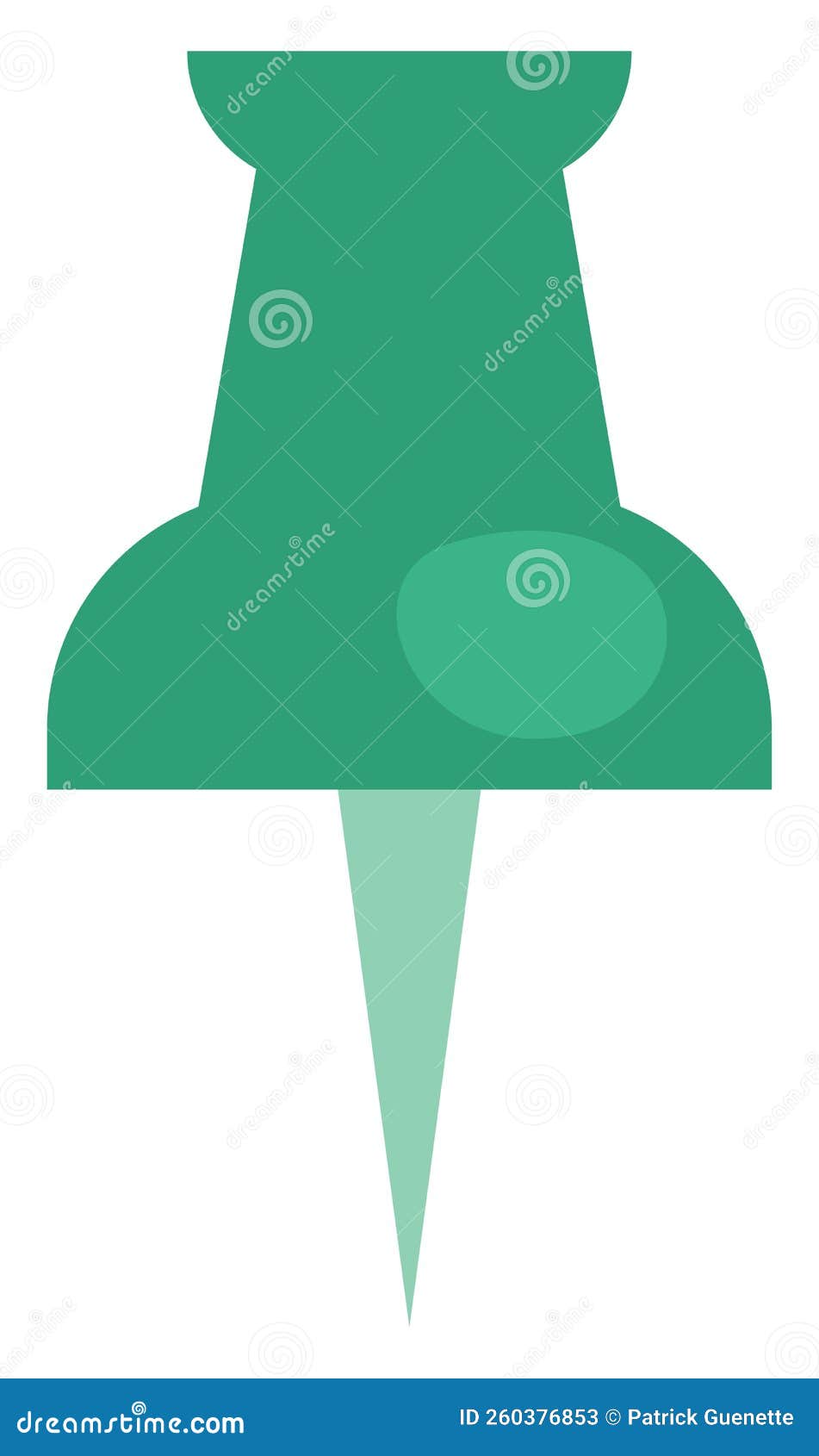 Green pin, icon stock vector. Illustration of isolated - 260376853
