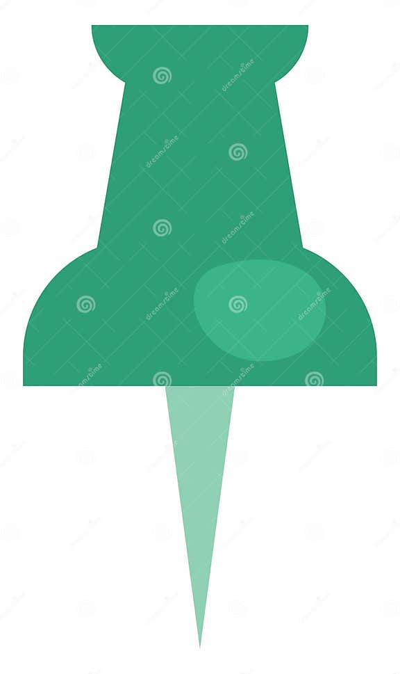 Green pin, icon stock vector. Illustration of isolated - 260376853