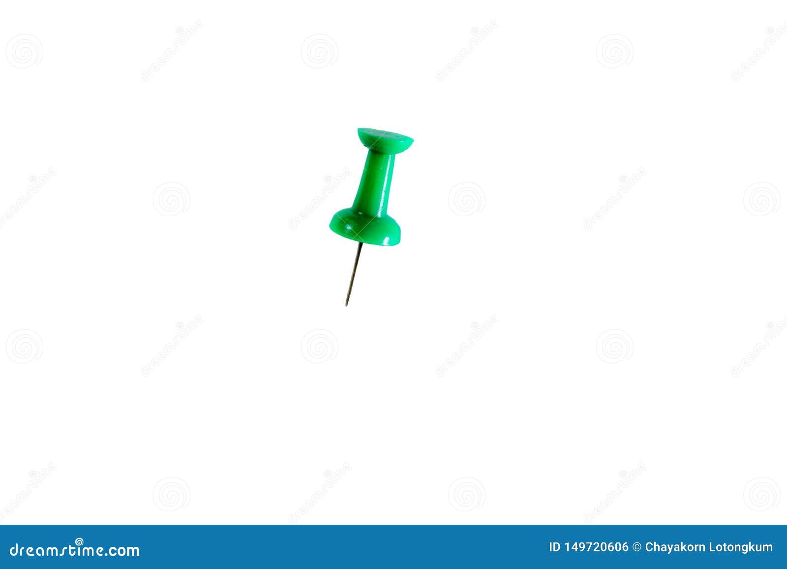 Green Pin on Isolated White Paper Background Stock Photo - Image of ...