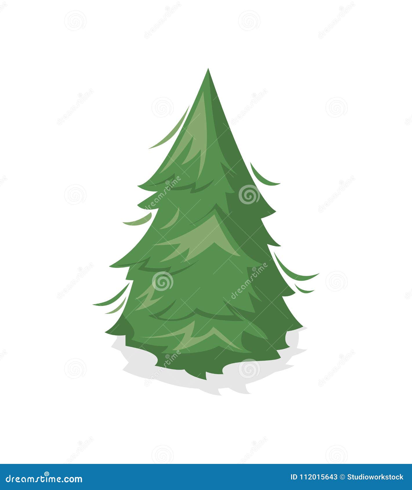 Green Pine Tree Isolated Icon Stock Vector - Illustration of design ...