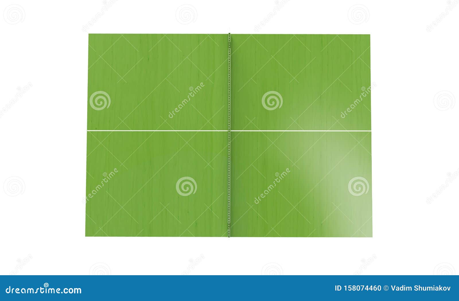 Green Ping Pong Board Or Table With Net Isolated On A White Background ...