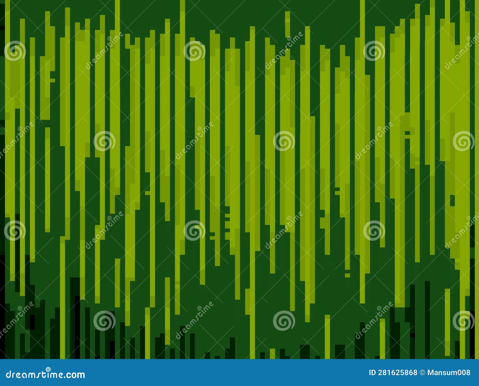 Green Pixel Art Pattern Background Stock Illustration - Illustration of ...