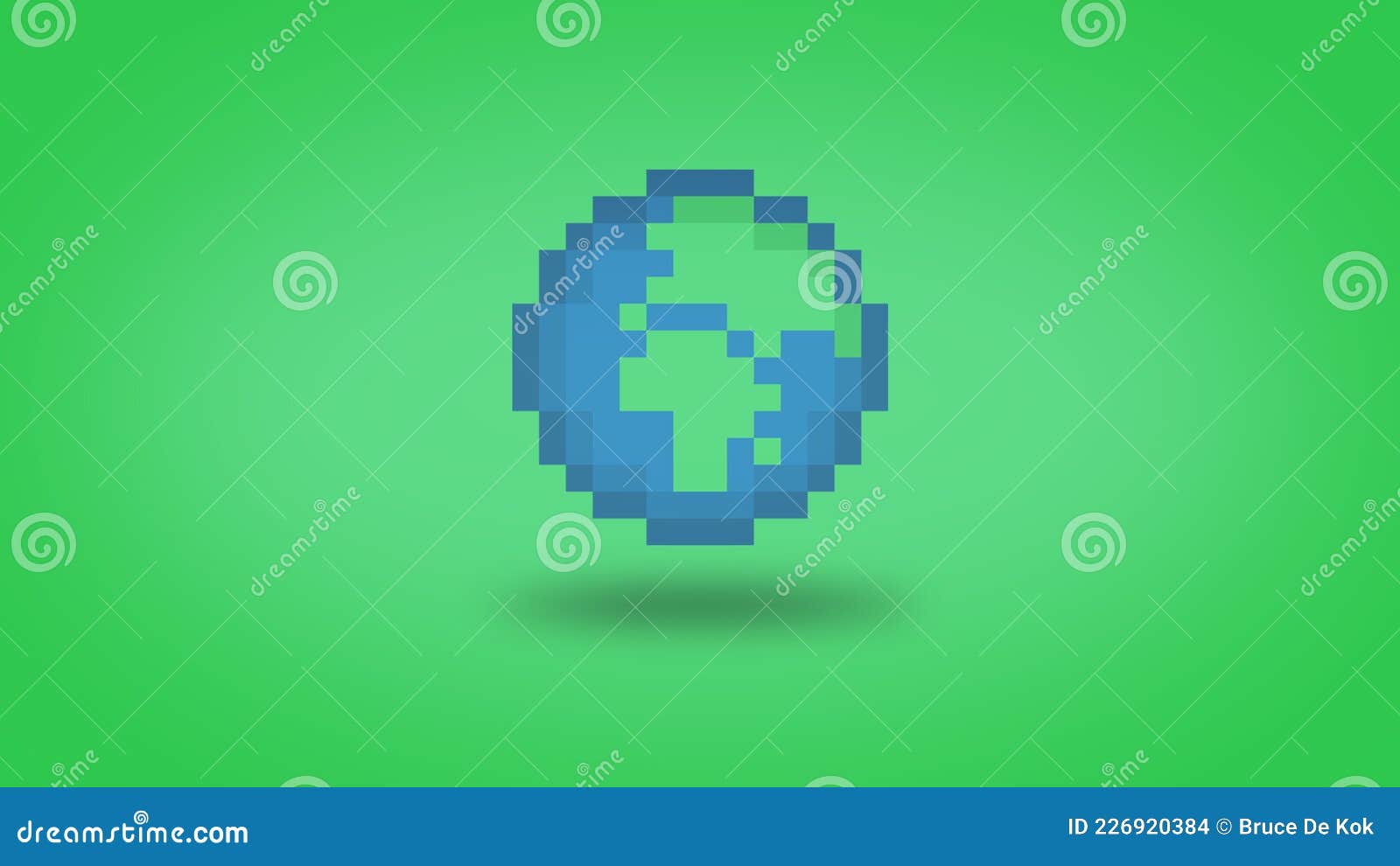 Green Pixel Earth Background - High Res Wallpaper Stock Illustration ...