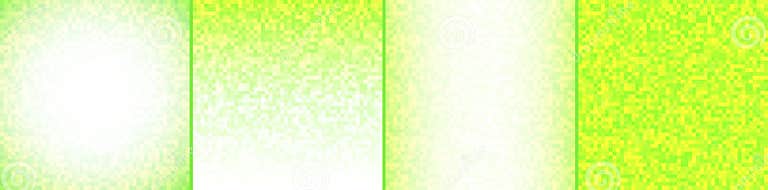 Green Pixelated Backgrounds. Set of Abstract Technology Pixel ...