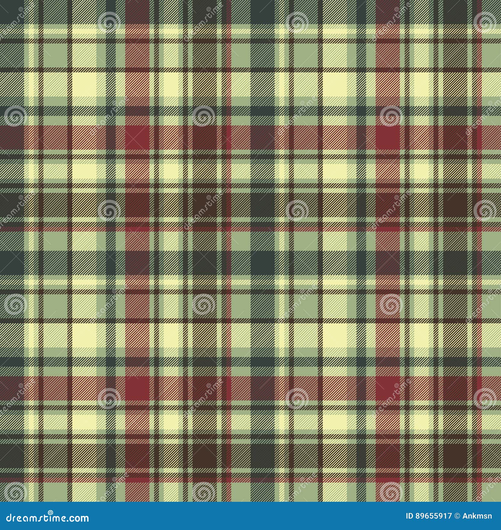Green Plaid Diagonal Seamless Fabric Texture Stock Vector ...