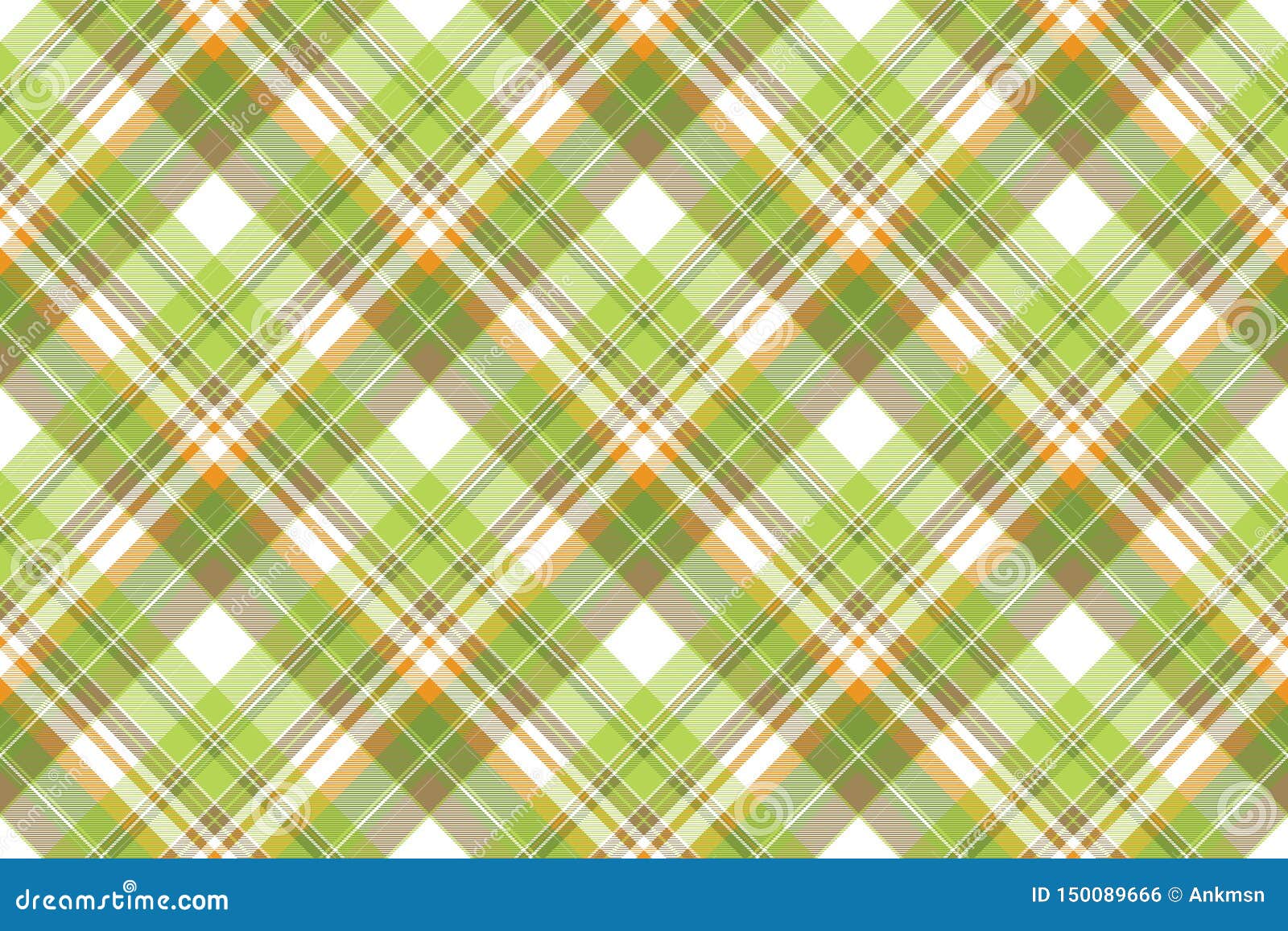 Green Plaid Fabric Texture Seamless Pattern Stock Vector - Illustration ...