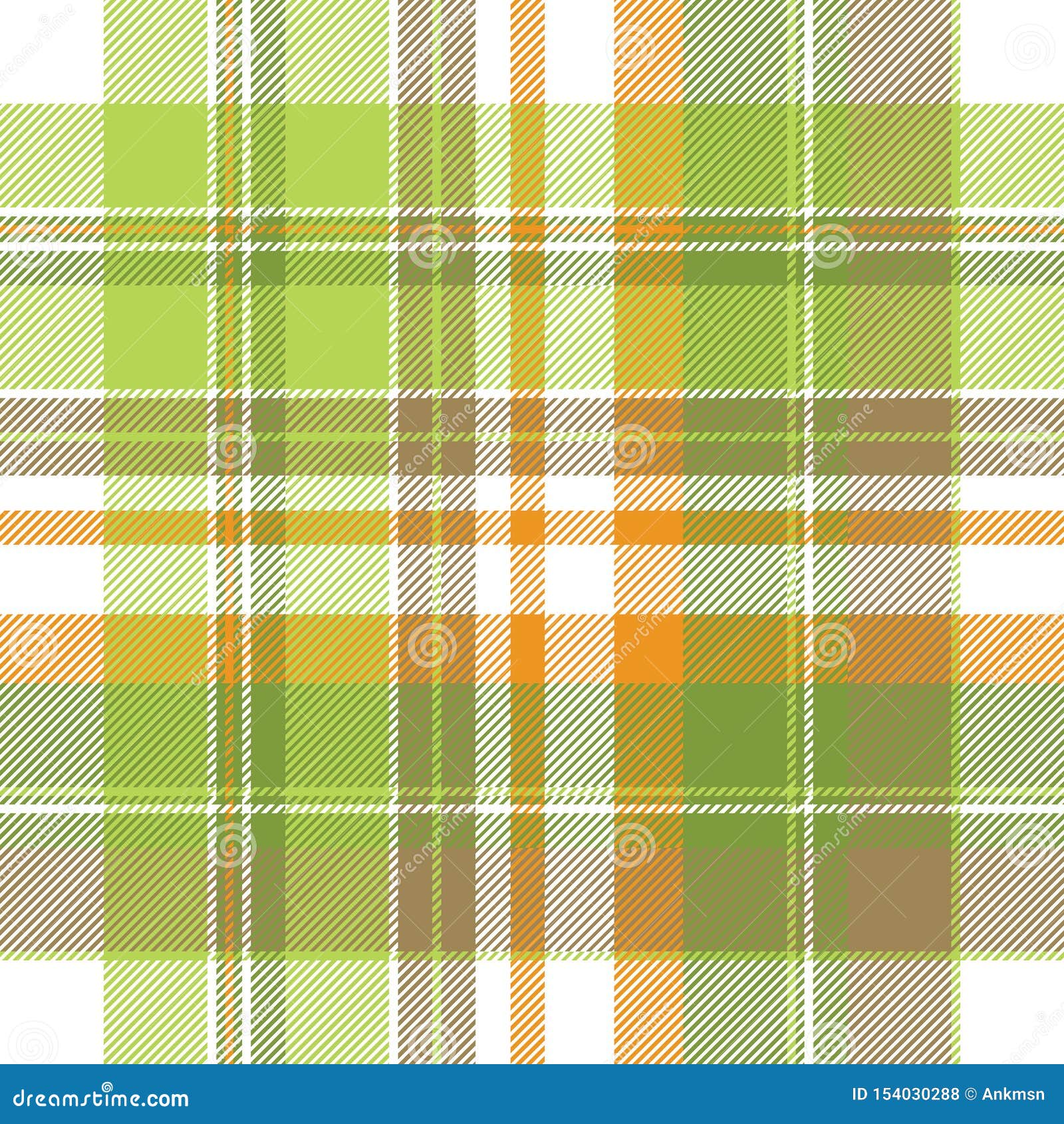 Green Plaid Fabric Texture Seamless Pattern Stock Vector - Illustration ...