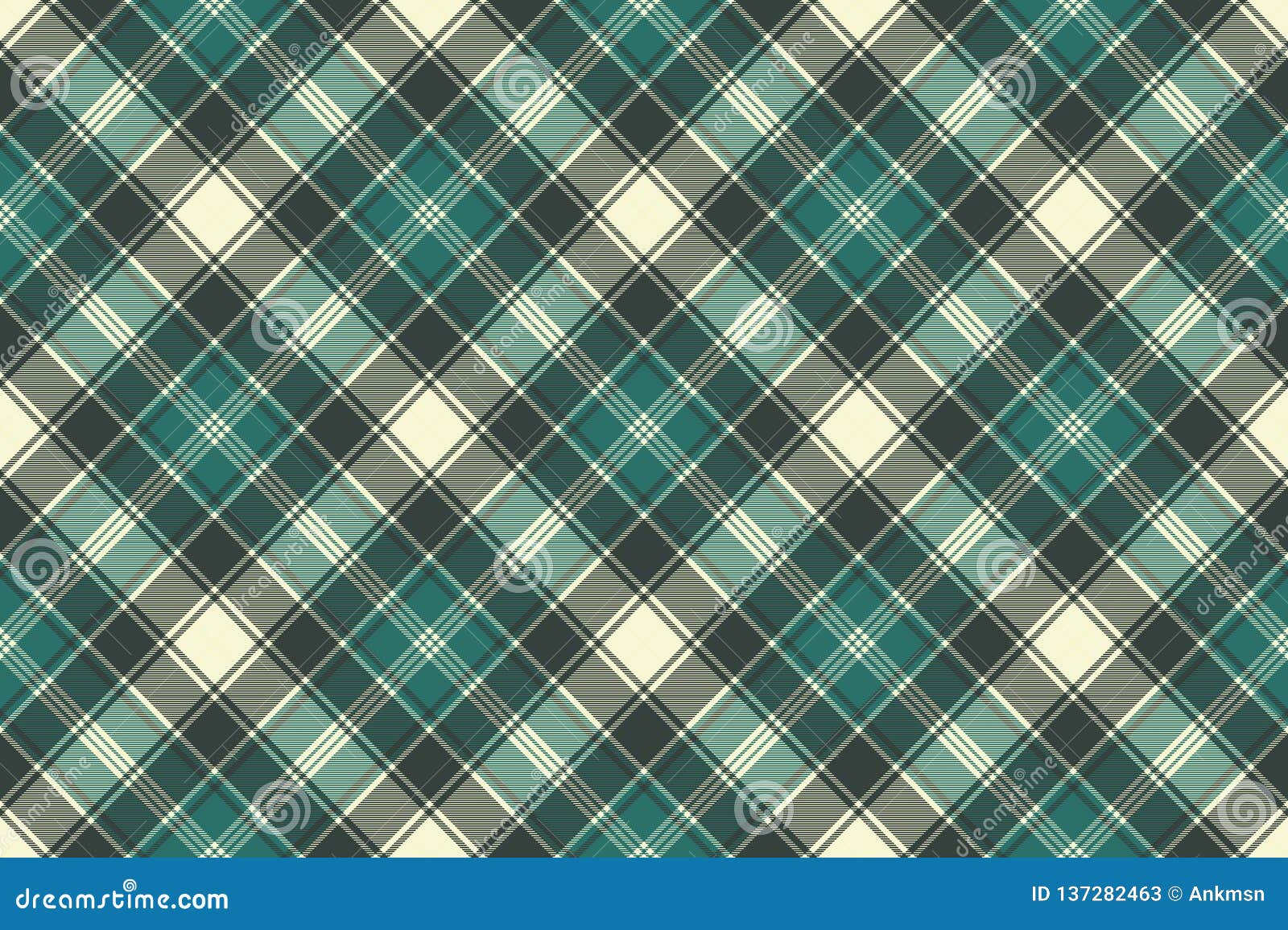 Green Plaid Fabric Texture Seamless Pattern Stock Vector - Illustration ...